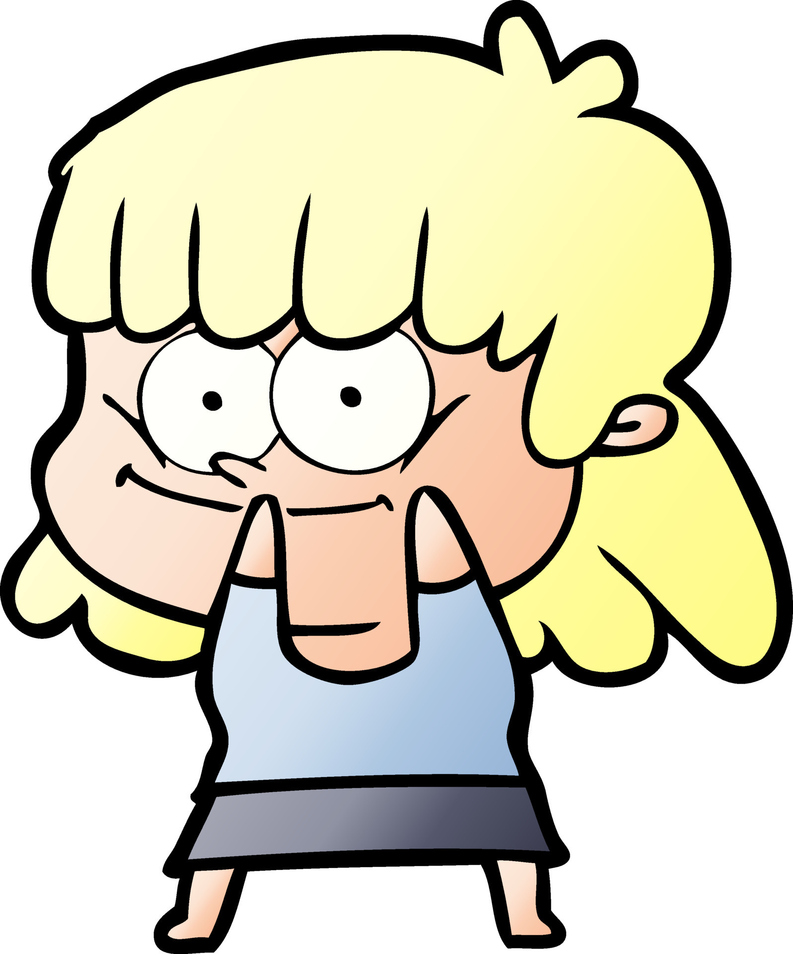 cartoon smiling woman 11857156 Vector Art at Vecteezy