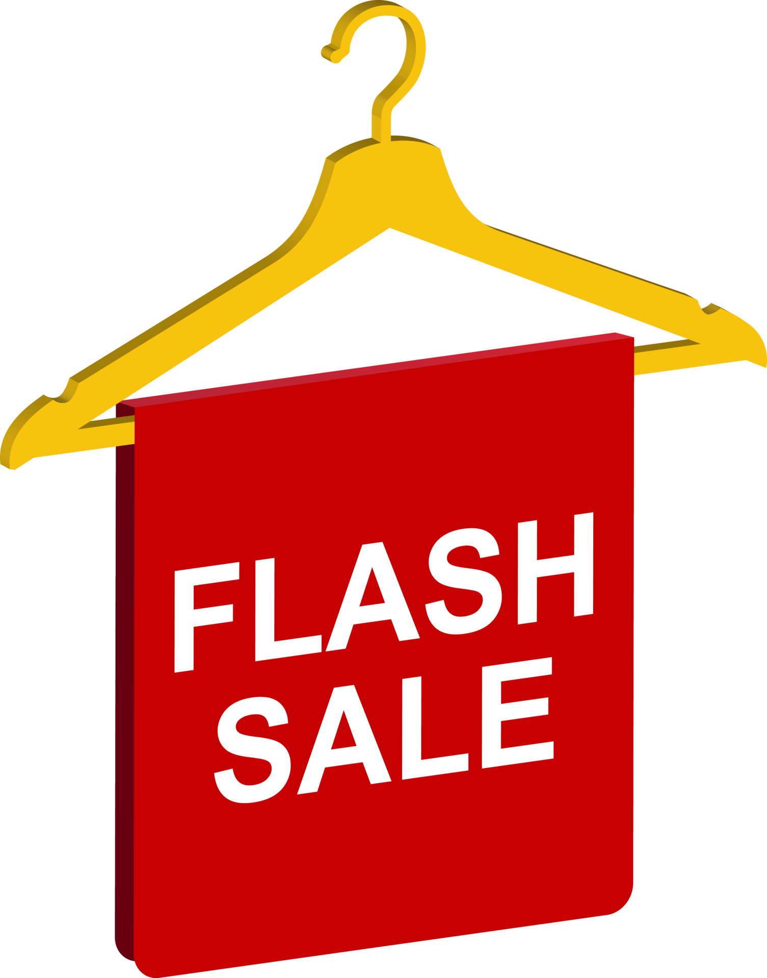 Red Flash Sale Hanger Icon Badge Discount Concept 11858298 Png