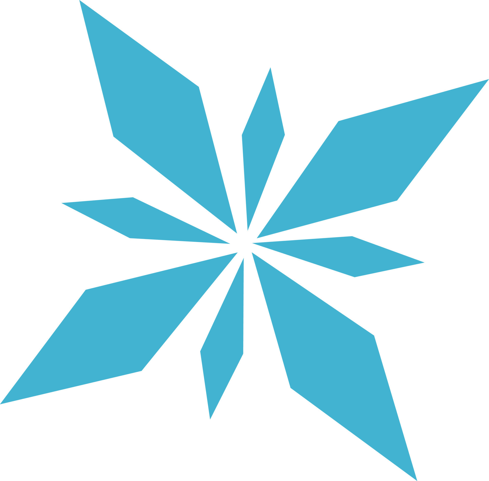 Geometric blue snowflake. 11859198 Vector Art at Vecteezy