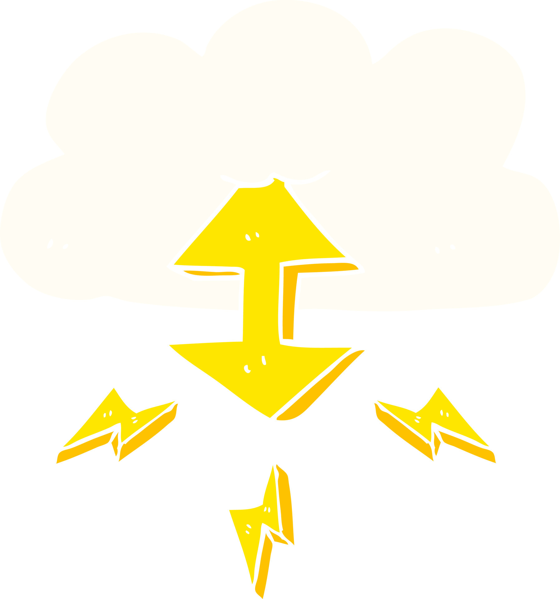 flat color illustration of digital cloud 11861256 Vector Art at Vecteezy