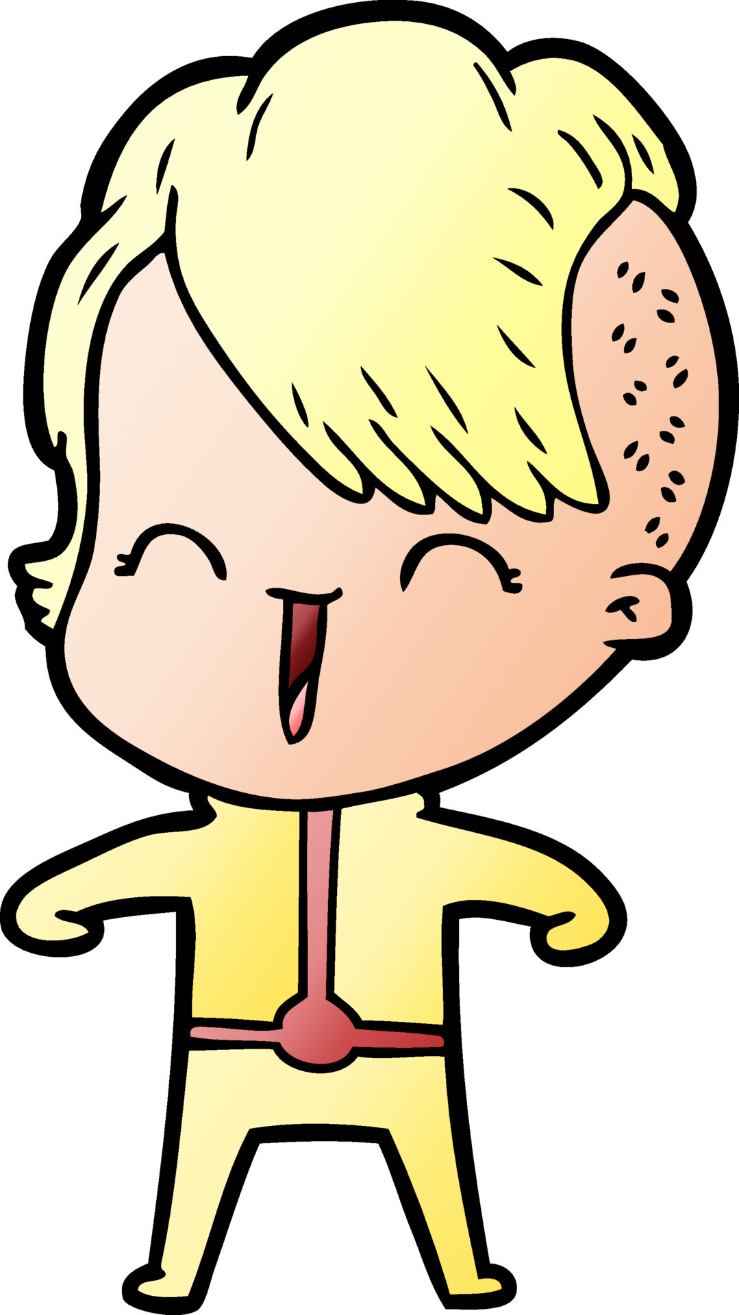 Cartoon Happy Hipster Girl 11861324 Vector Art At Vecteezy