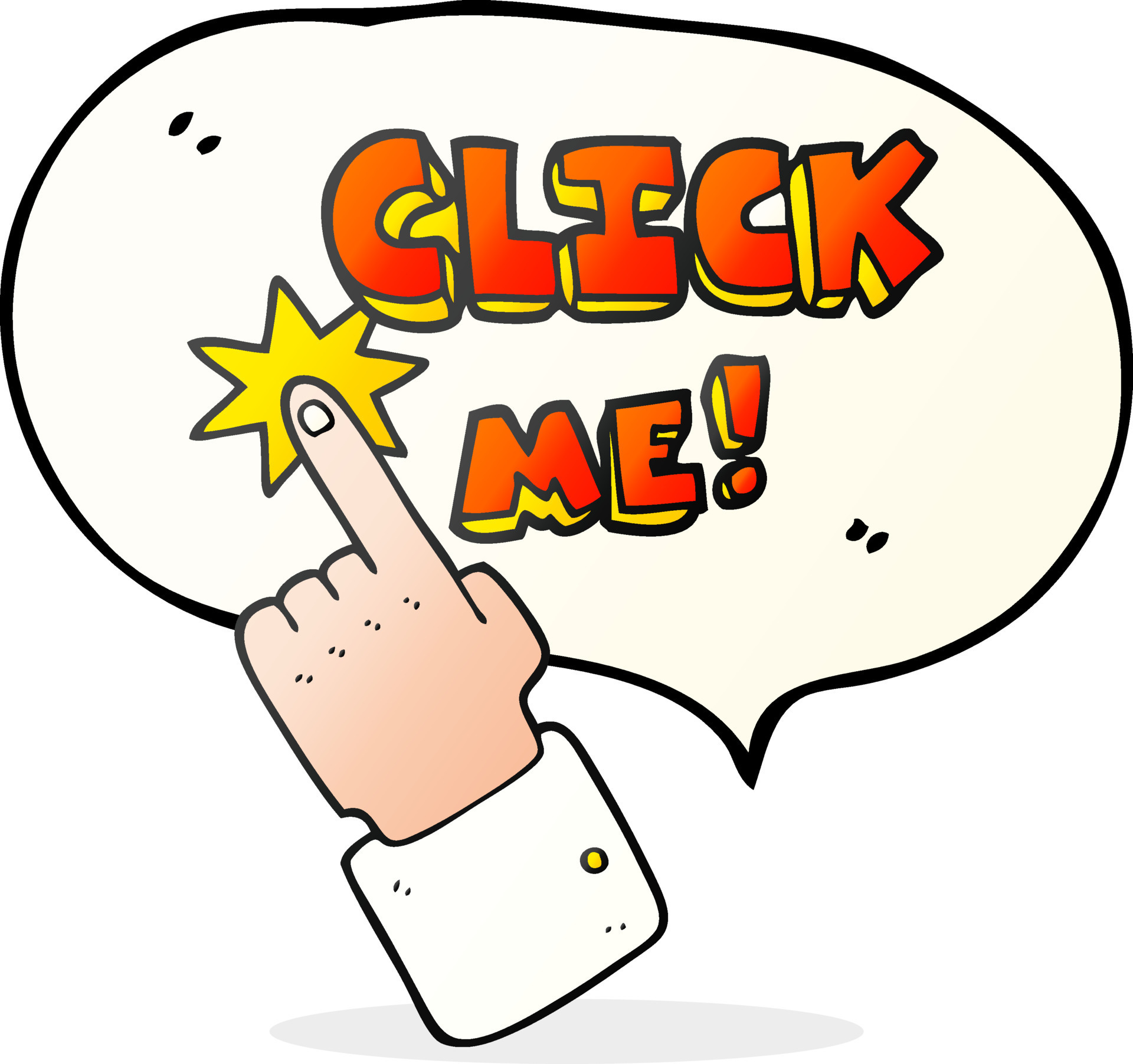 click me freehand drawn speech bubble cartoon sign 11862238 Vector Art at Vecteezy
