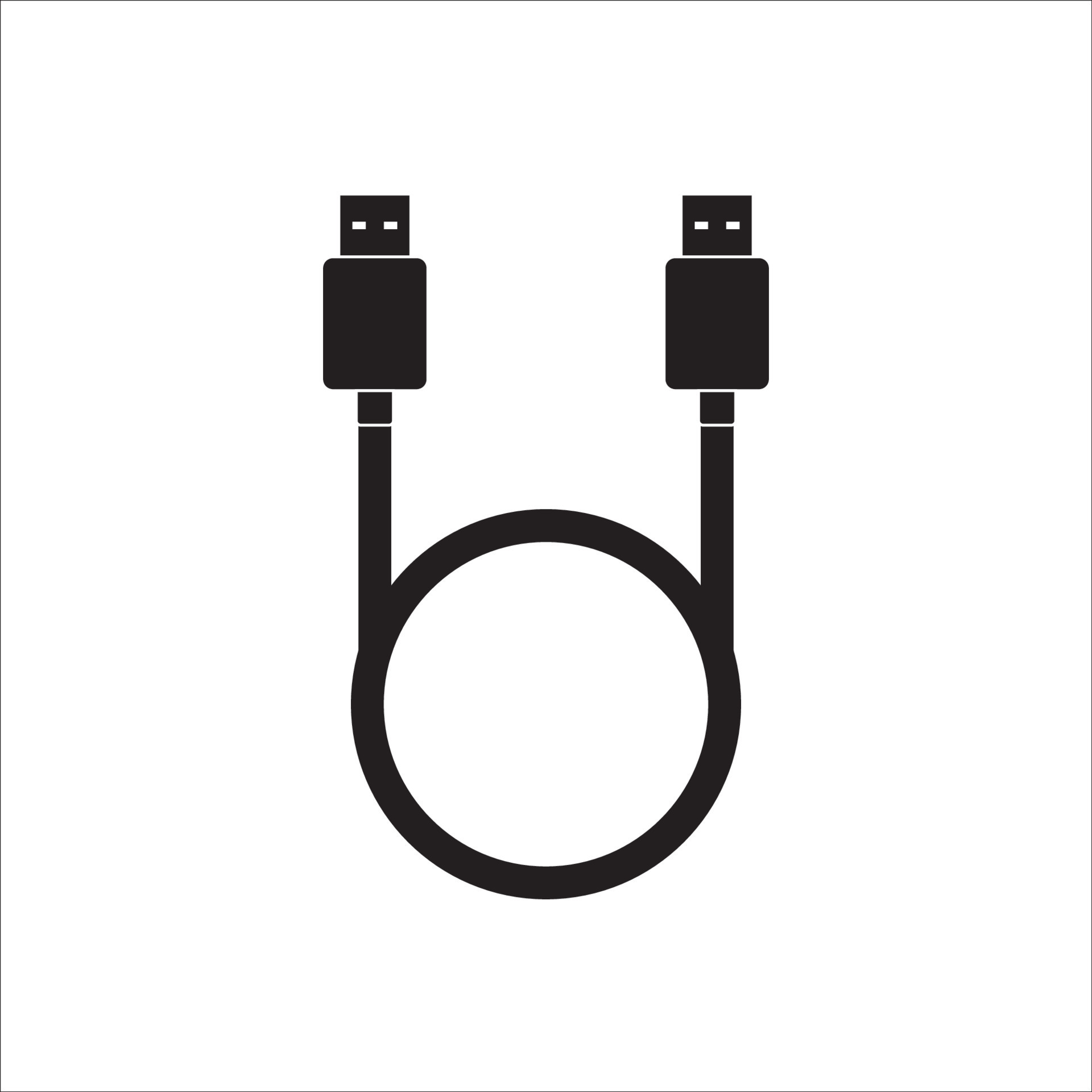 Usb Cable Icon Logo Vector Design 11864906 Vector Art At Vecteezy