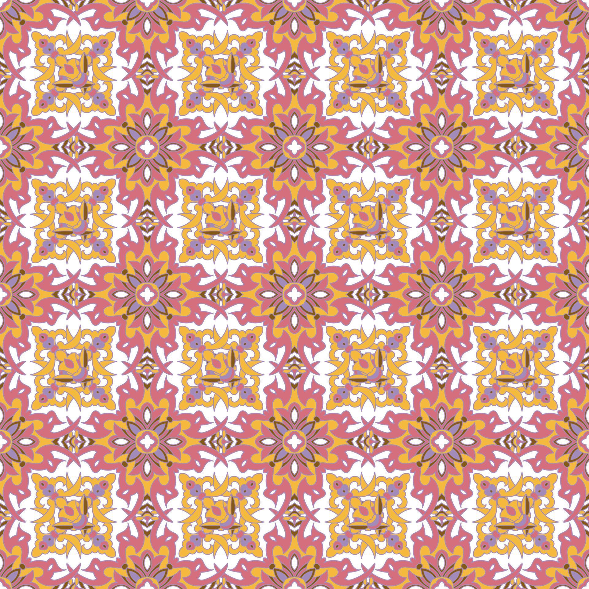 Hand drawing tile color seamless parttern. Italian majolica style ...