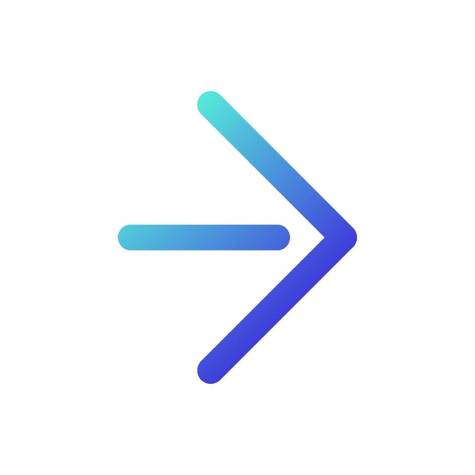 Move Forward Pixel Perfect Gradient Linear Ui Icon Social Media App Navigation Next Step Line