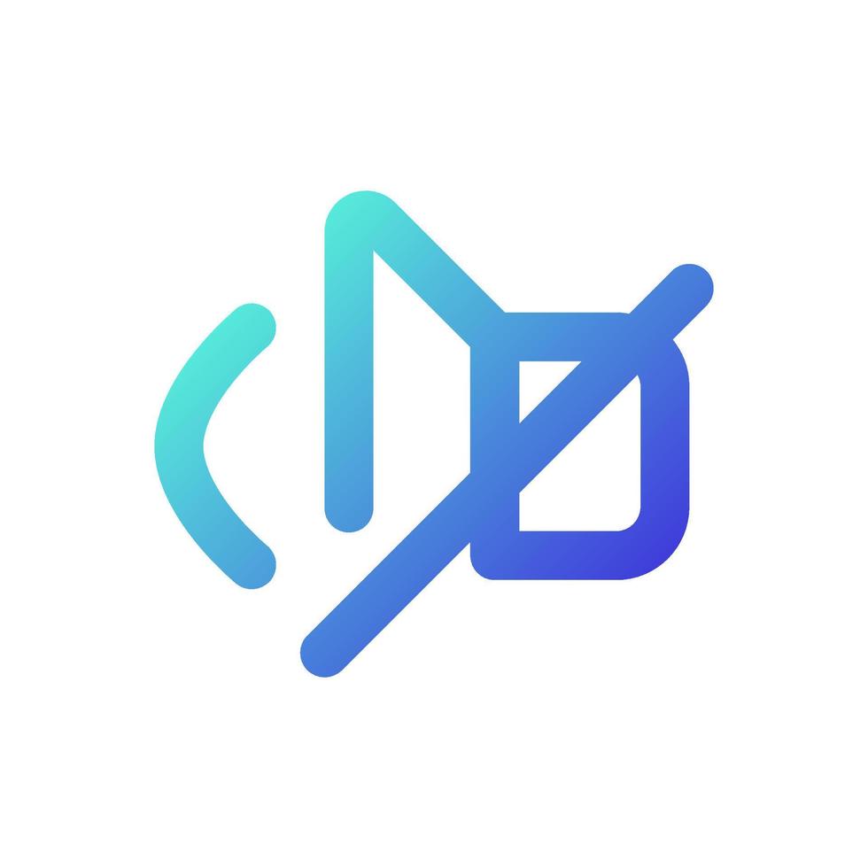 Mute Sound Pixel Perfect Gradient Linear Ui Icon Silent Mode