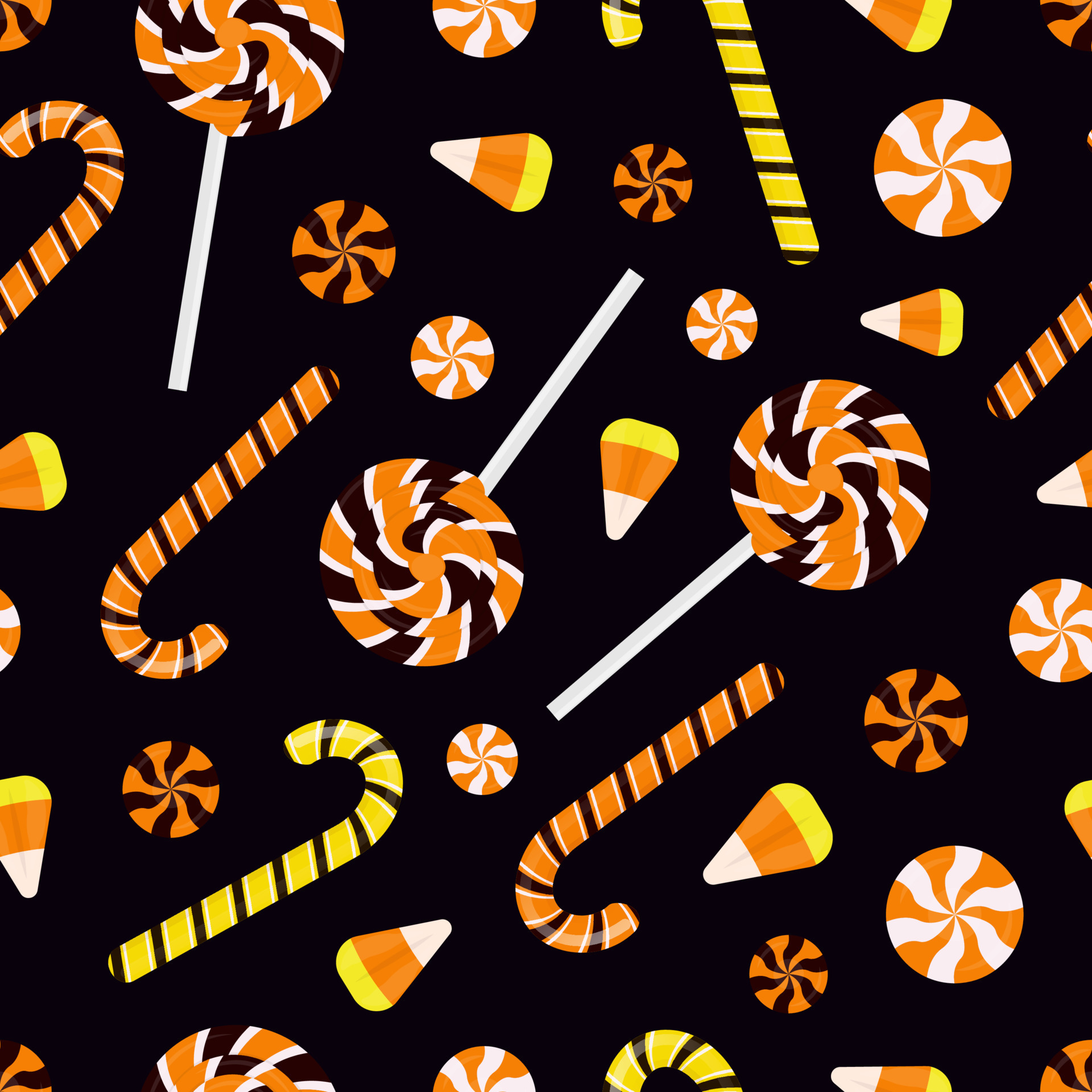Halloween candy vector seamless pattern 11873963 Vector Art at Vecteezy