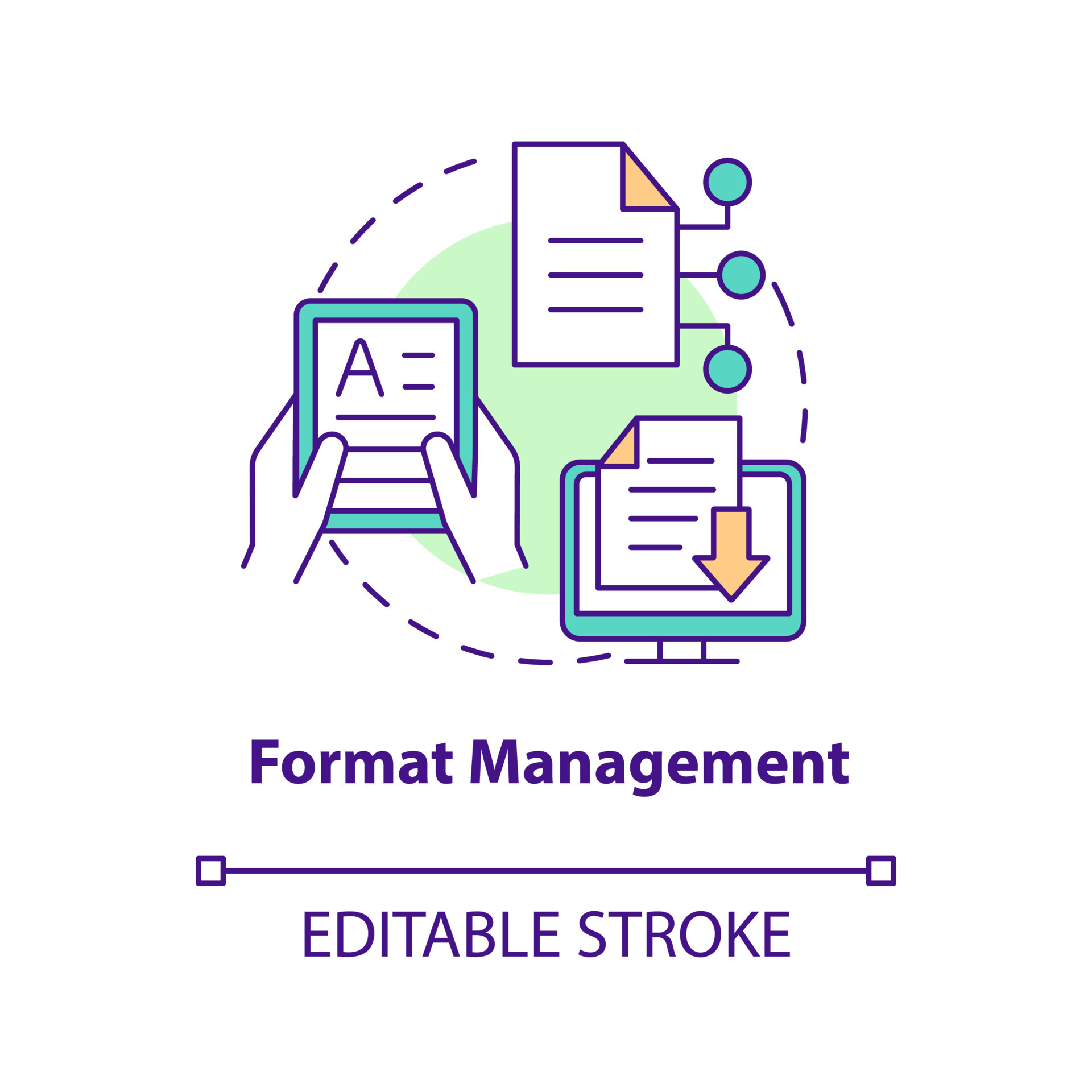 Format Management Concept Icon Content Management System Attribute