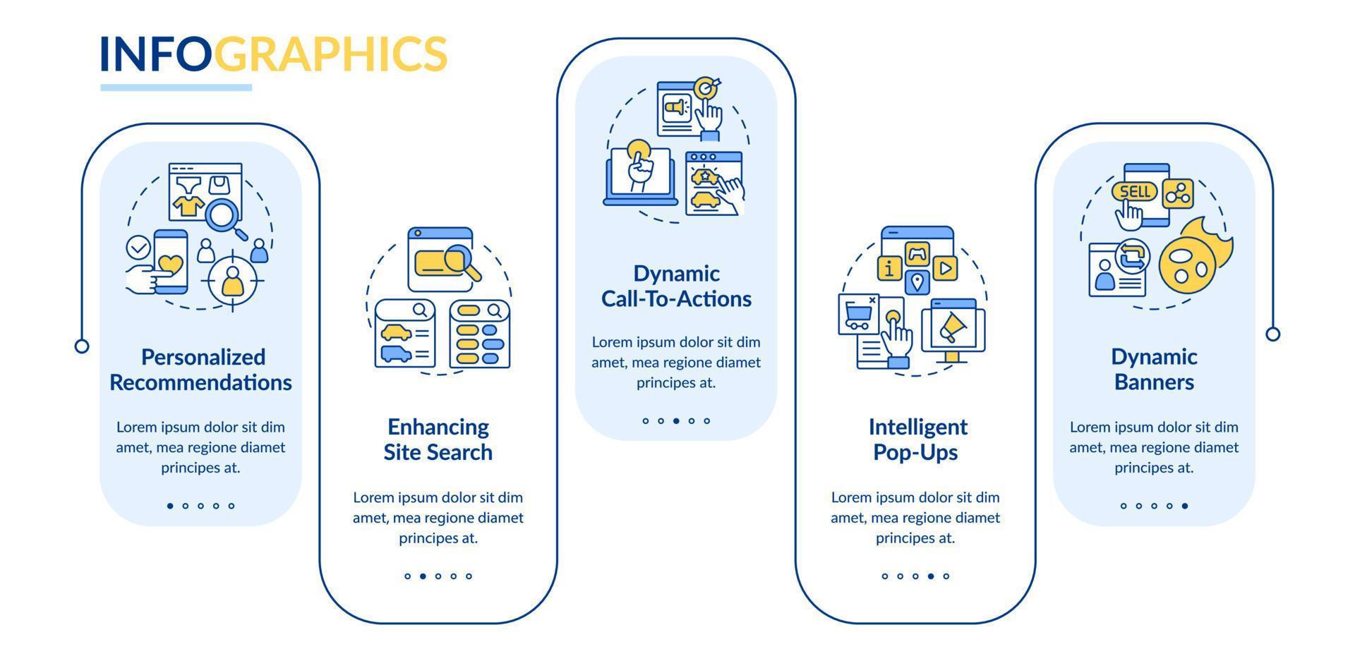 Examples Of Dynamic Content Rectangle Infographic Template Dynamic Cta Data Visualization With