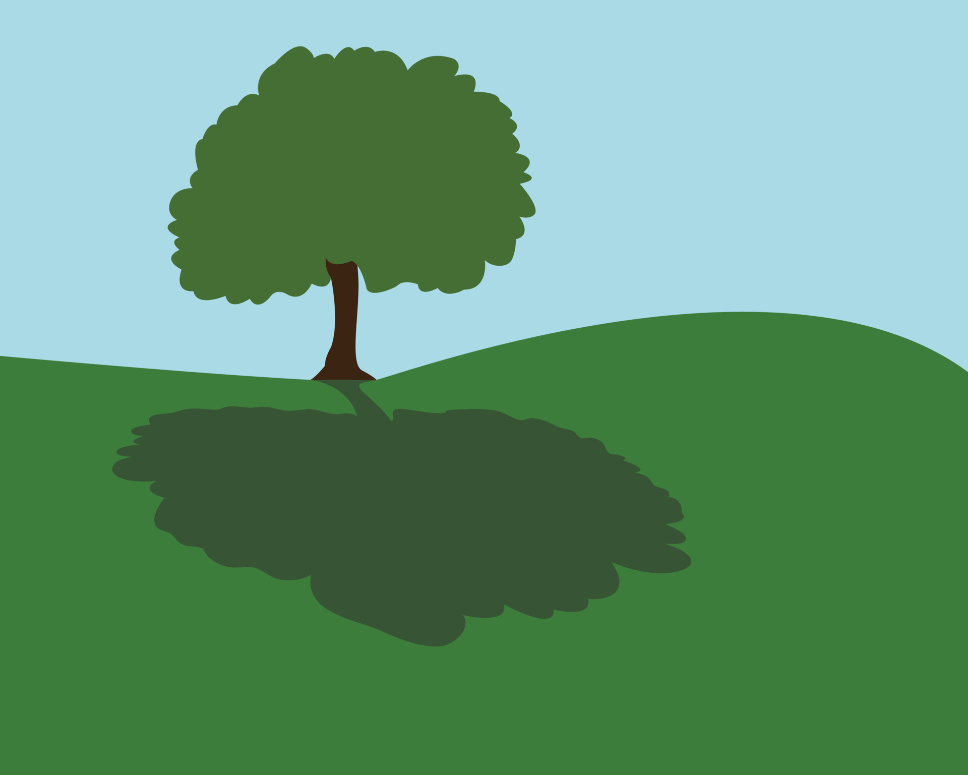 Field with tree vector illustration 11876135 Vector Art at Vecteezy