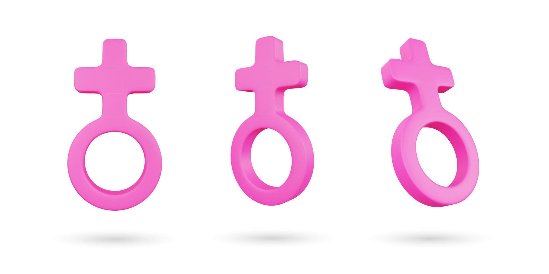 Realistic 3d Female Gender Sign Vector Illustration 11883121 Vector Art