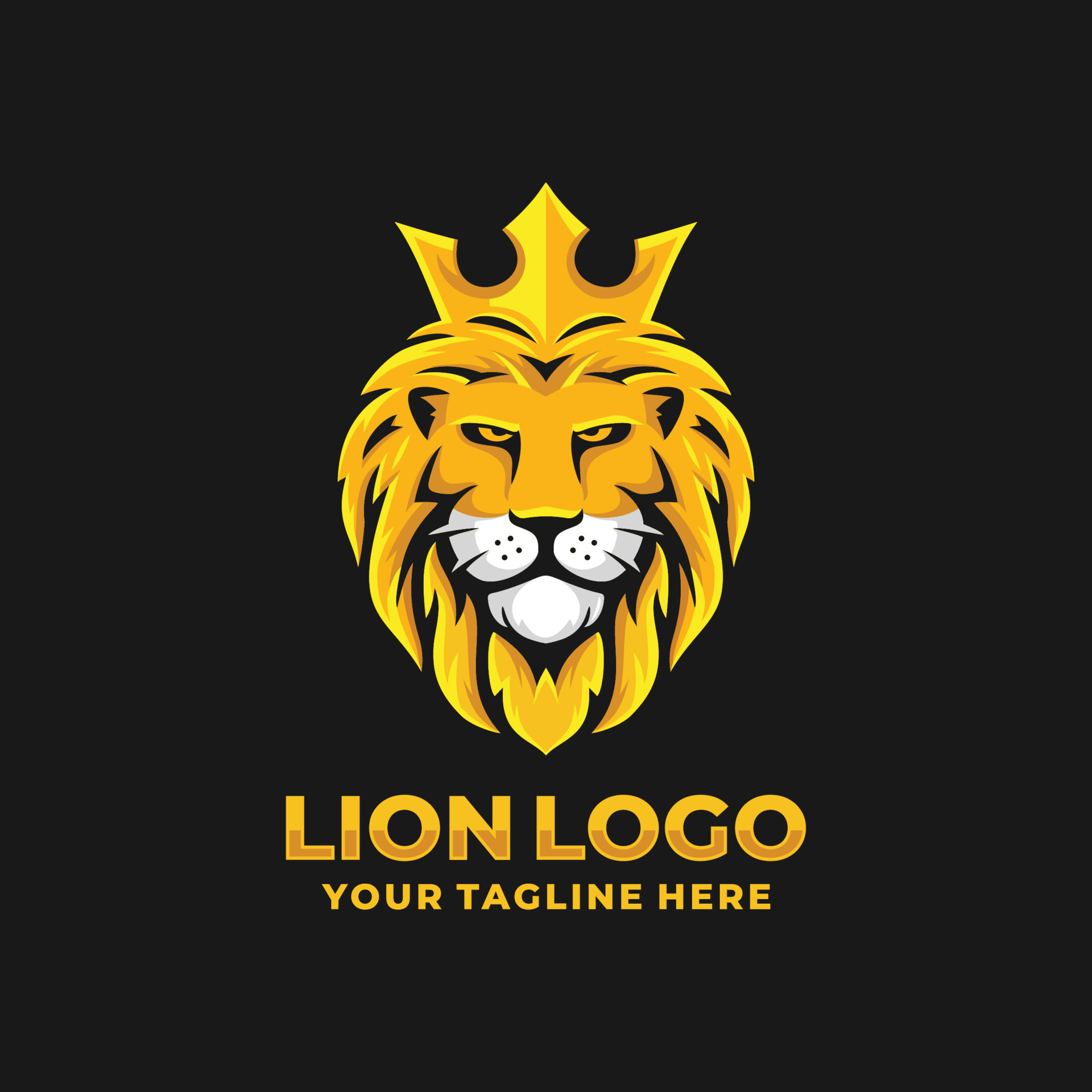 Lion logo design vector 11883490 Vector Art at Vecteezy