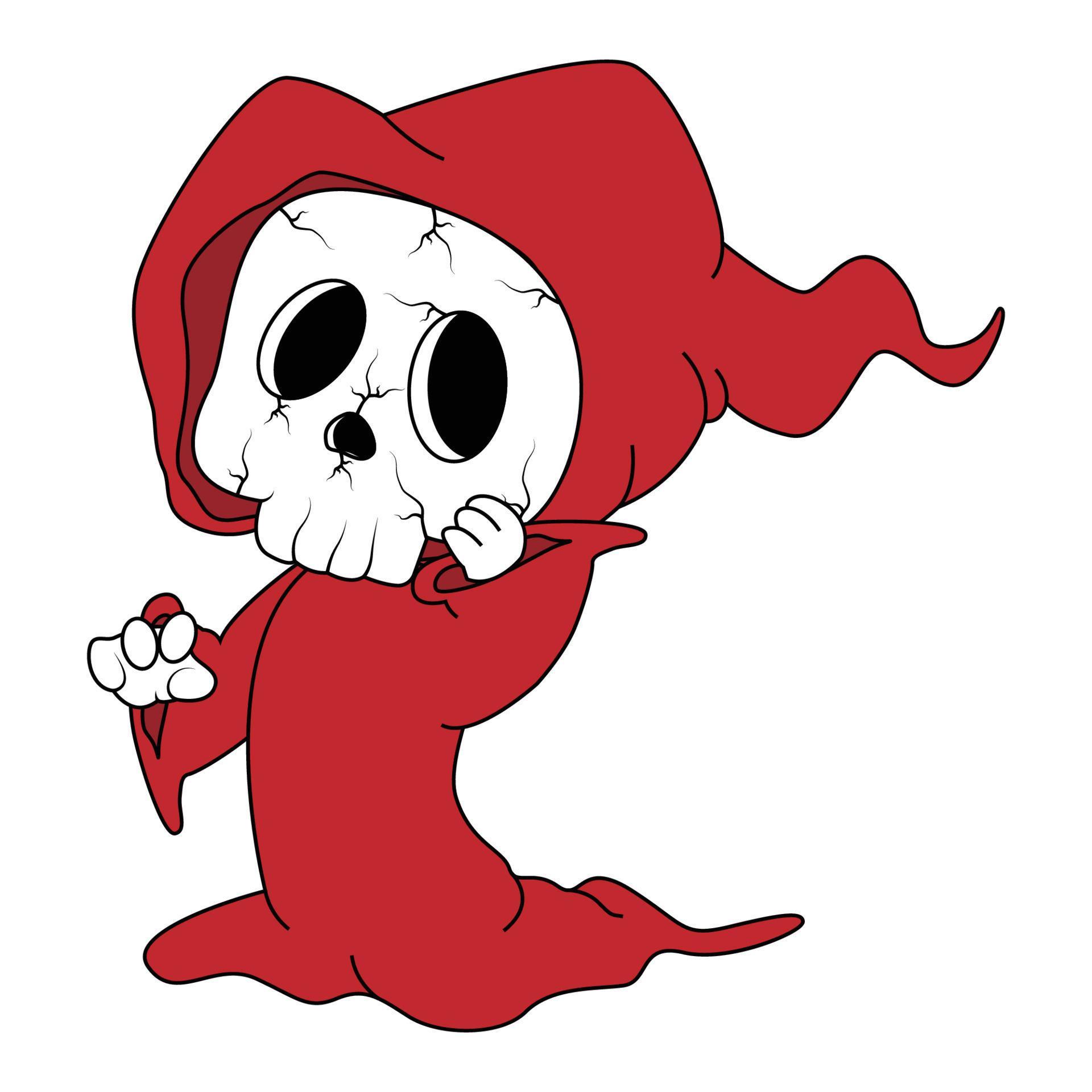 Cute Grim Reaper Cartoon 11883670 Vector Art At Vecteezy