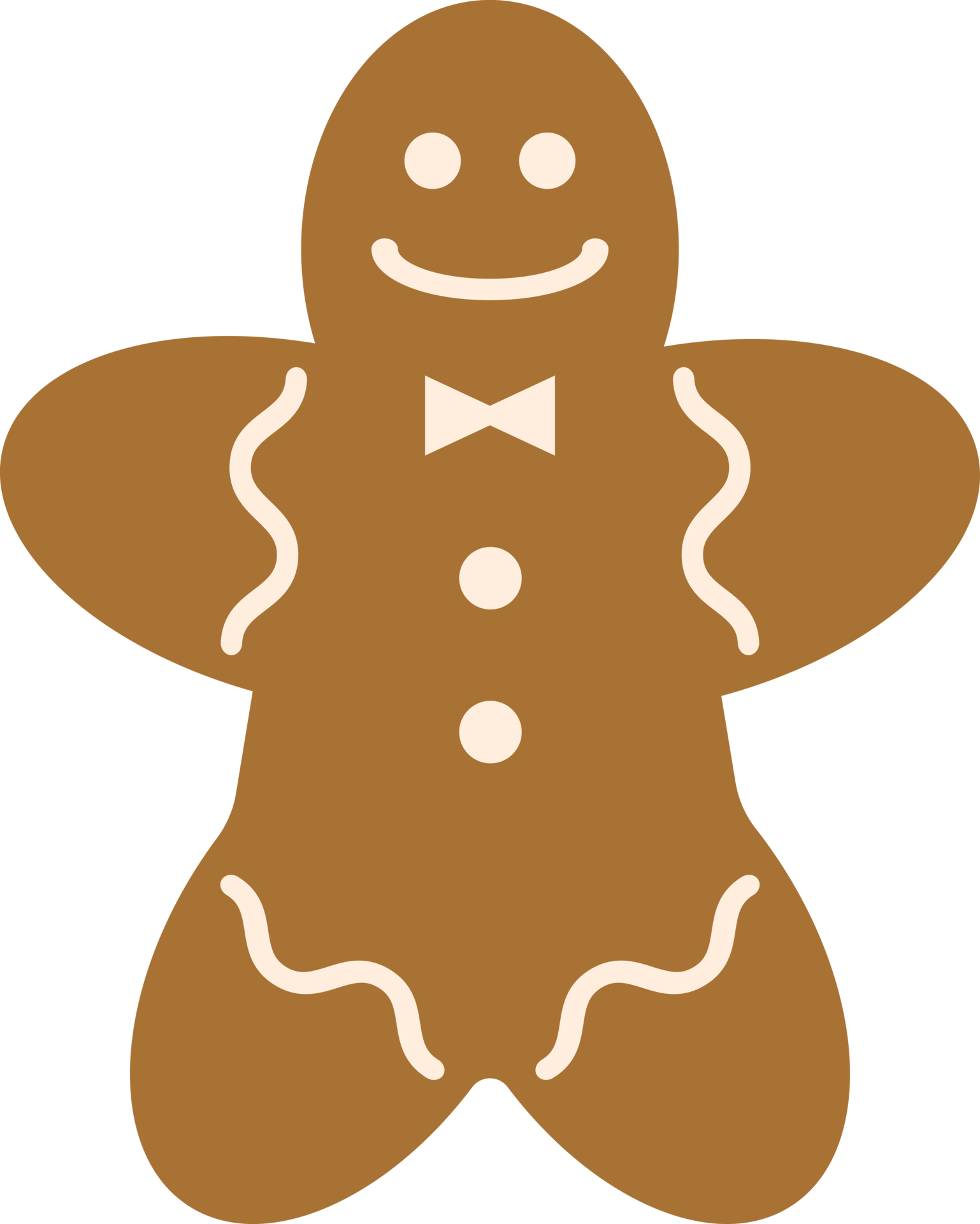 Smiling Brown Gingerbread Man Icon 11886616 Png