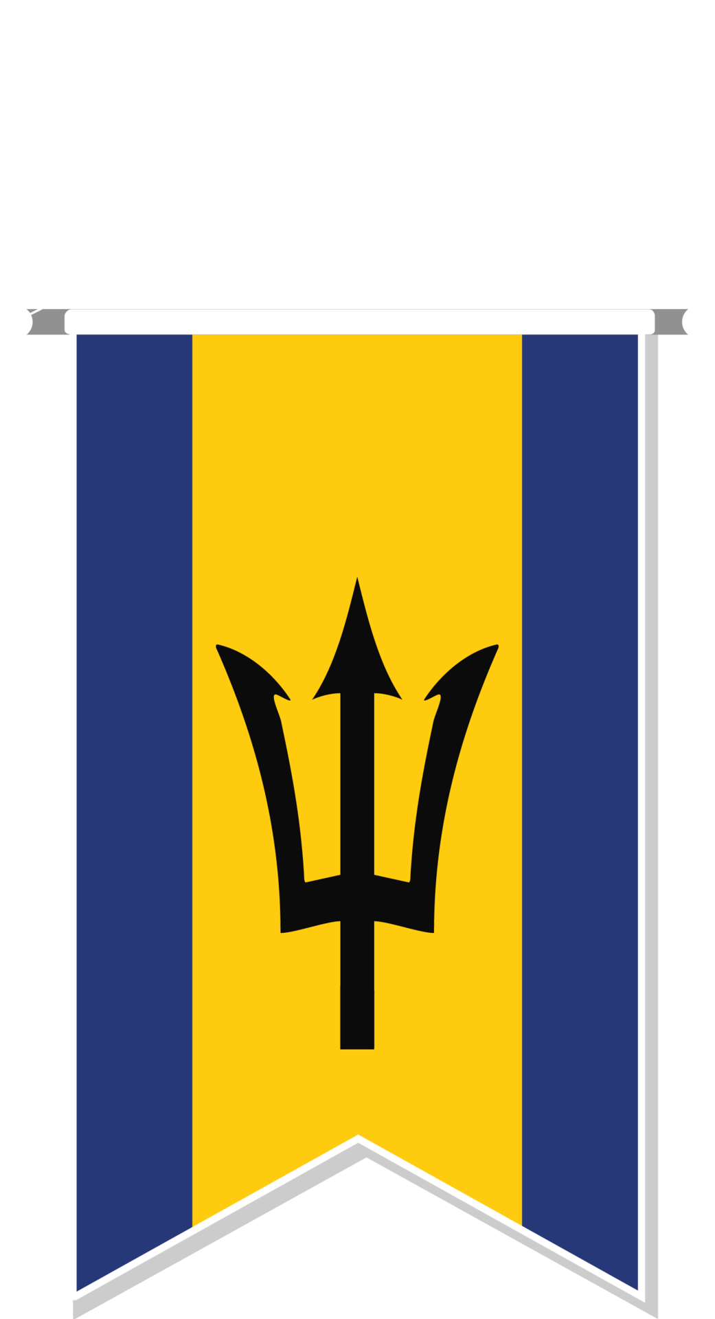 Barbados Flag In Soccer Pennant 11887315 Png 6938