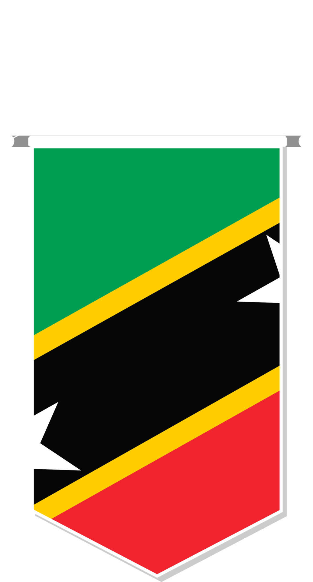 Saint Kitts and Nevis flag in soccer pennant, various shape. 11887444 PNG Saint Kitts and Nevis flag in soccer pennant, various shape. 11887444 PNG