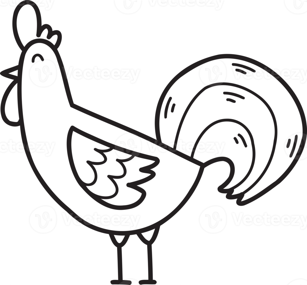 Hand Drawn Cute Chicken Illustration 11887808 Png