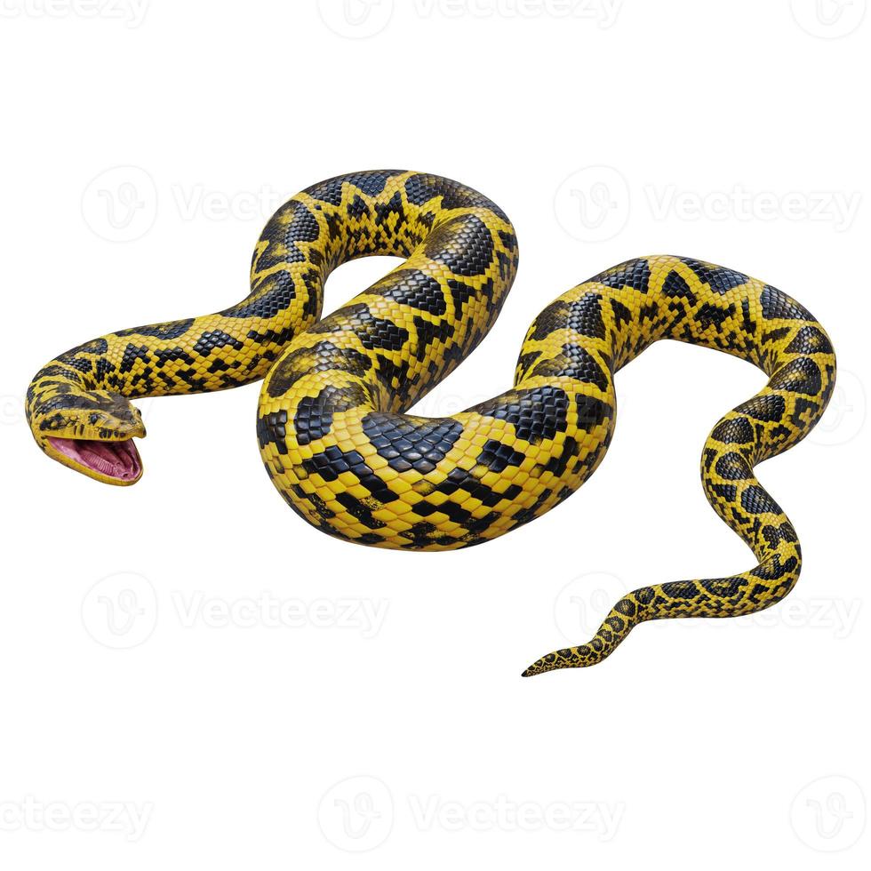 Yellow anaconda 3D illustration 11890179 Stock Photo at Vecteezy