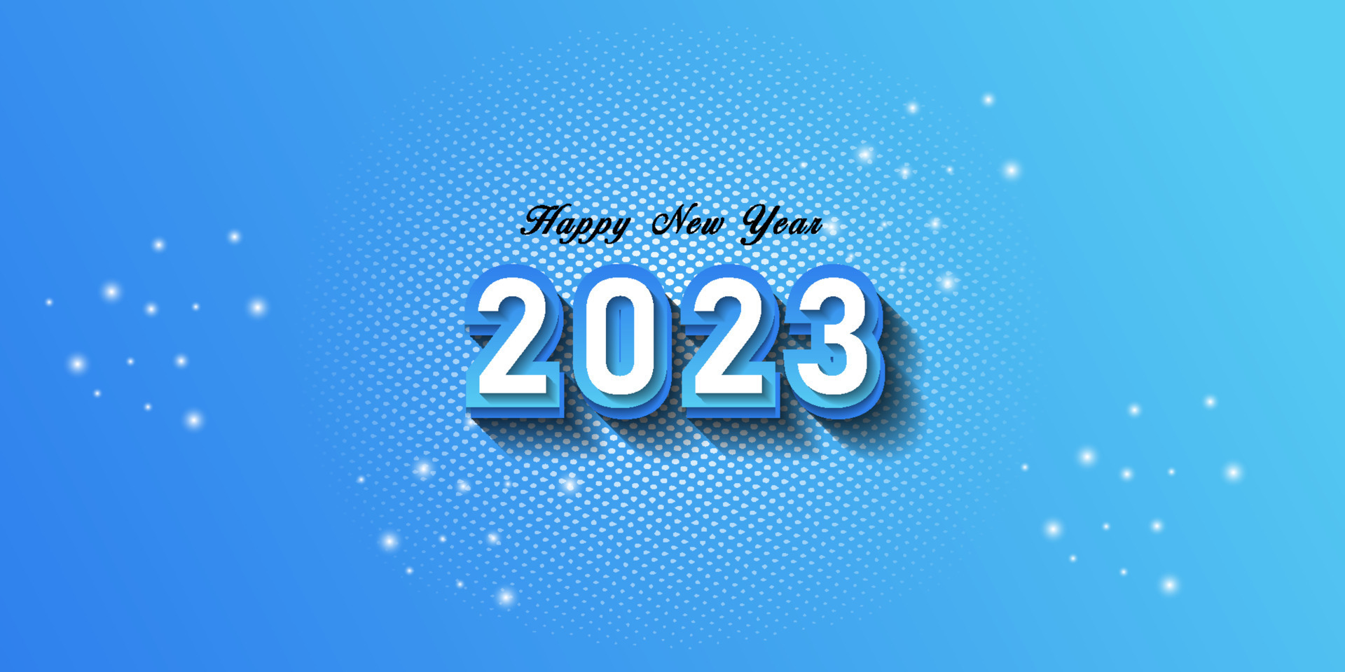 happy new year 2023 with 3d numbers and blue background 11892289 Vector Art at Vecteezy