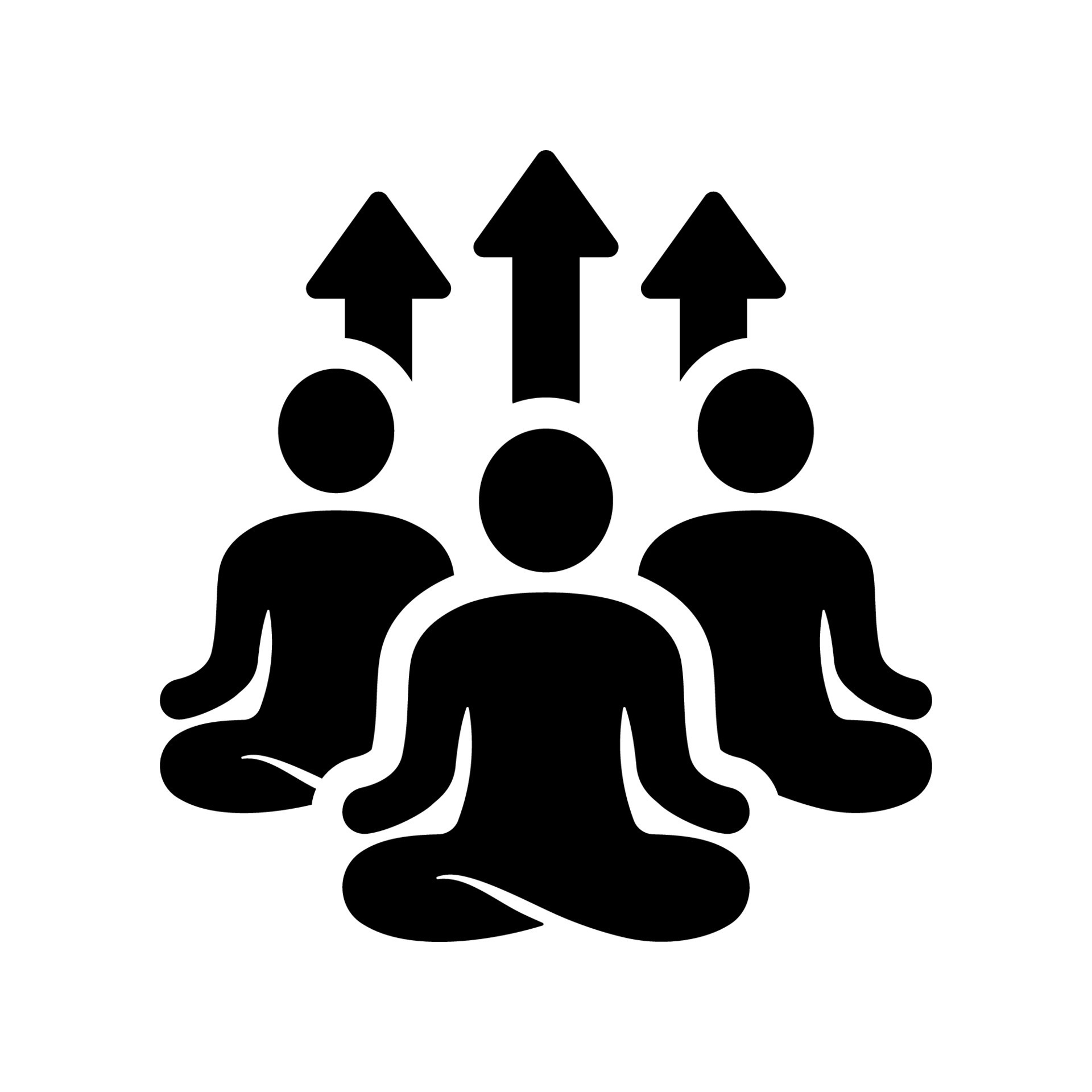 Group Yoga Exercise Class Silhouette Icon. Sport Fitness and Meditation ... Group Yoga Exercise Class Silhouette Icon. Sport Fitness and Meditation ...