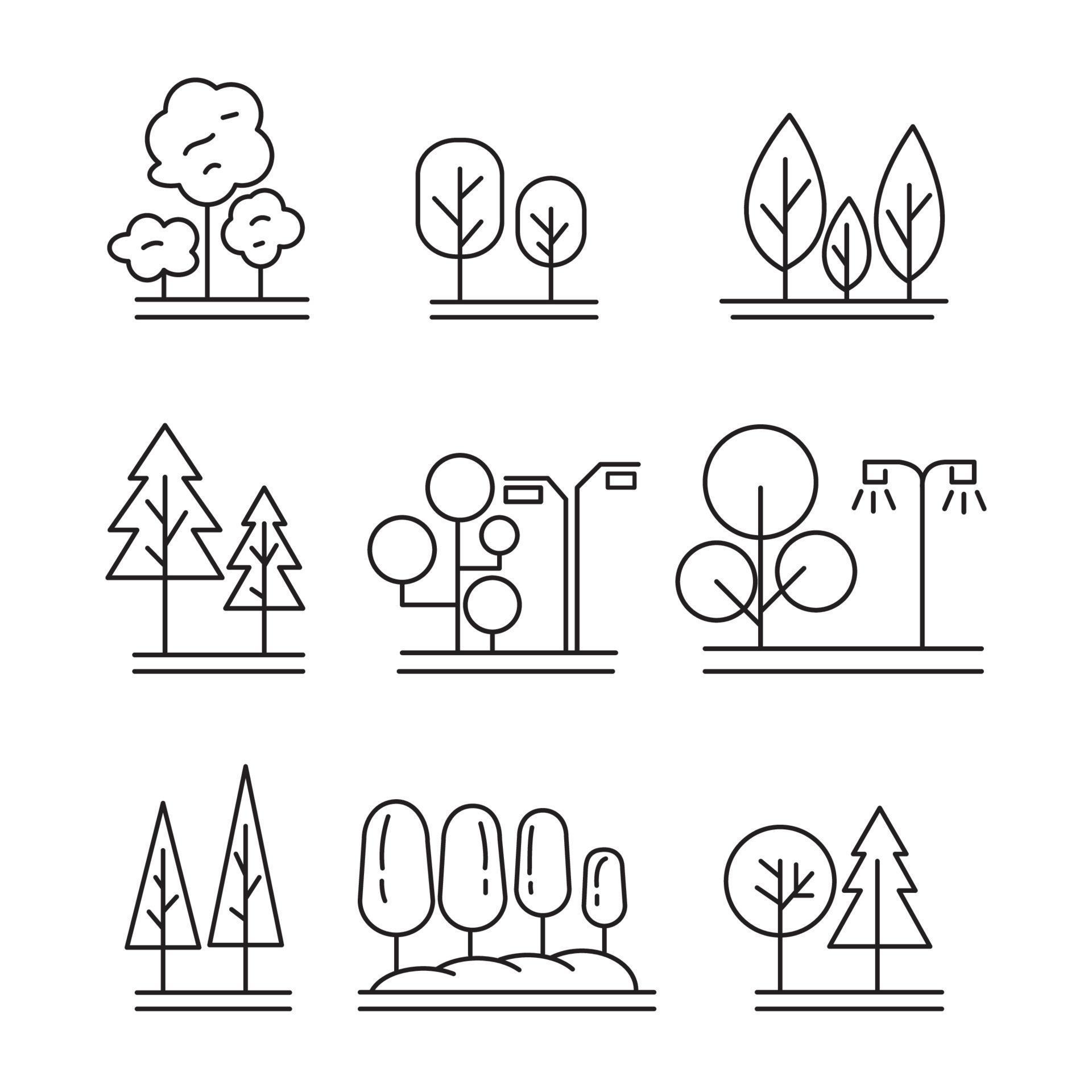 colección de iconos de árbol de vector de carretera 11893108 Vector en ... colección de iconos de árbol de vector de carretera 11893108 Vector en ...