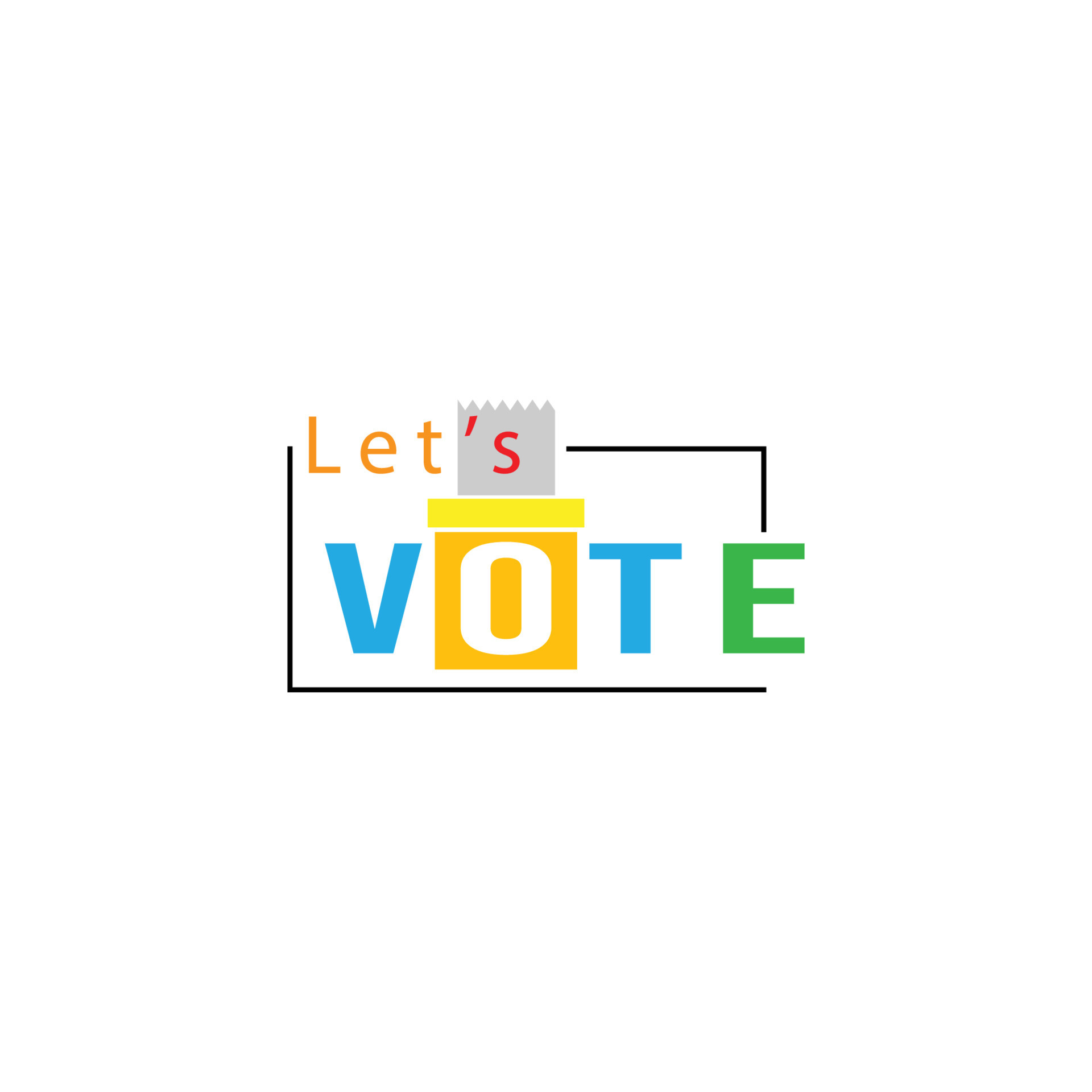 Ballot box with Let's vote text on it. 11893640 Vector Art at Vecteezy
