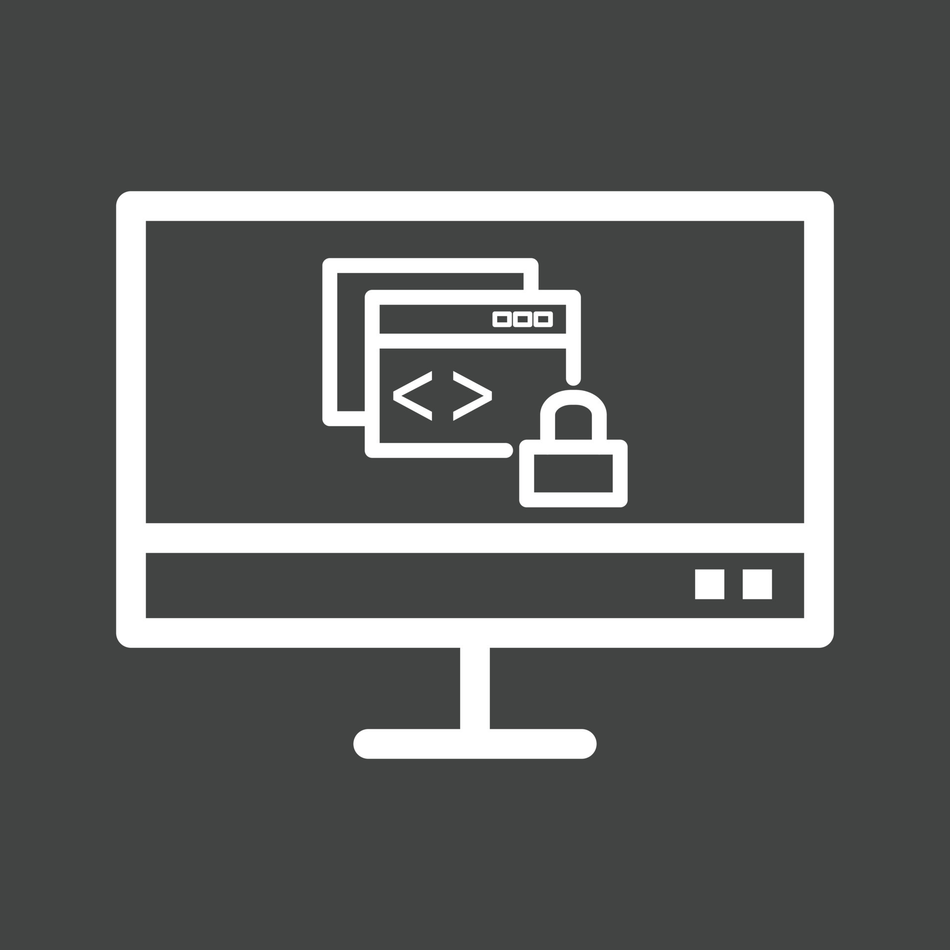 Secure Code Line Inverted Icon 11901919 Vector Art at Vecteezy