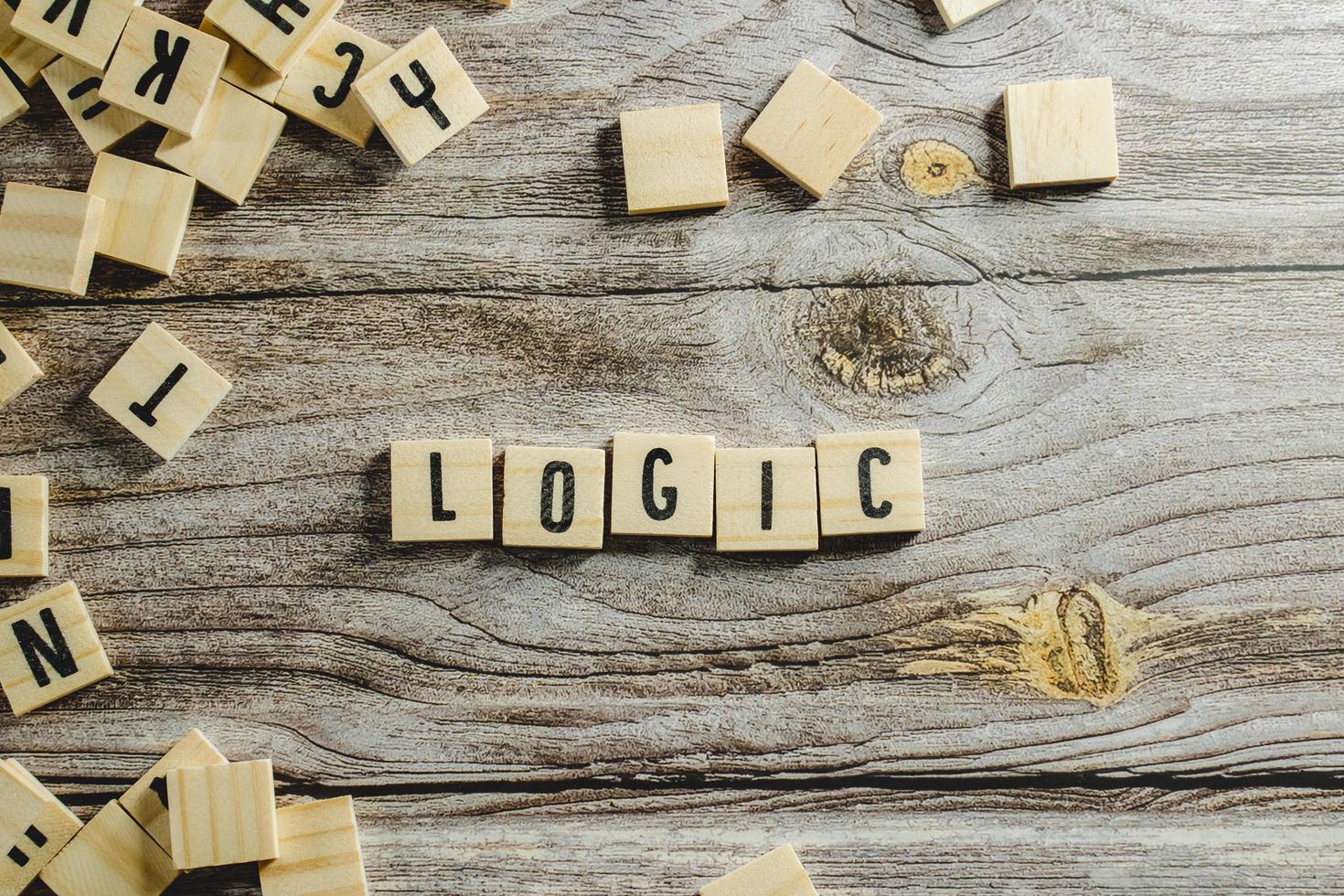 Logic Word Written In Wooden Cube 11908712 Stock Photo at Vecteezy