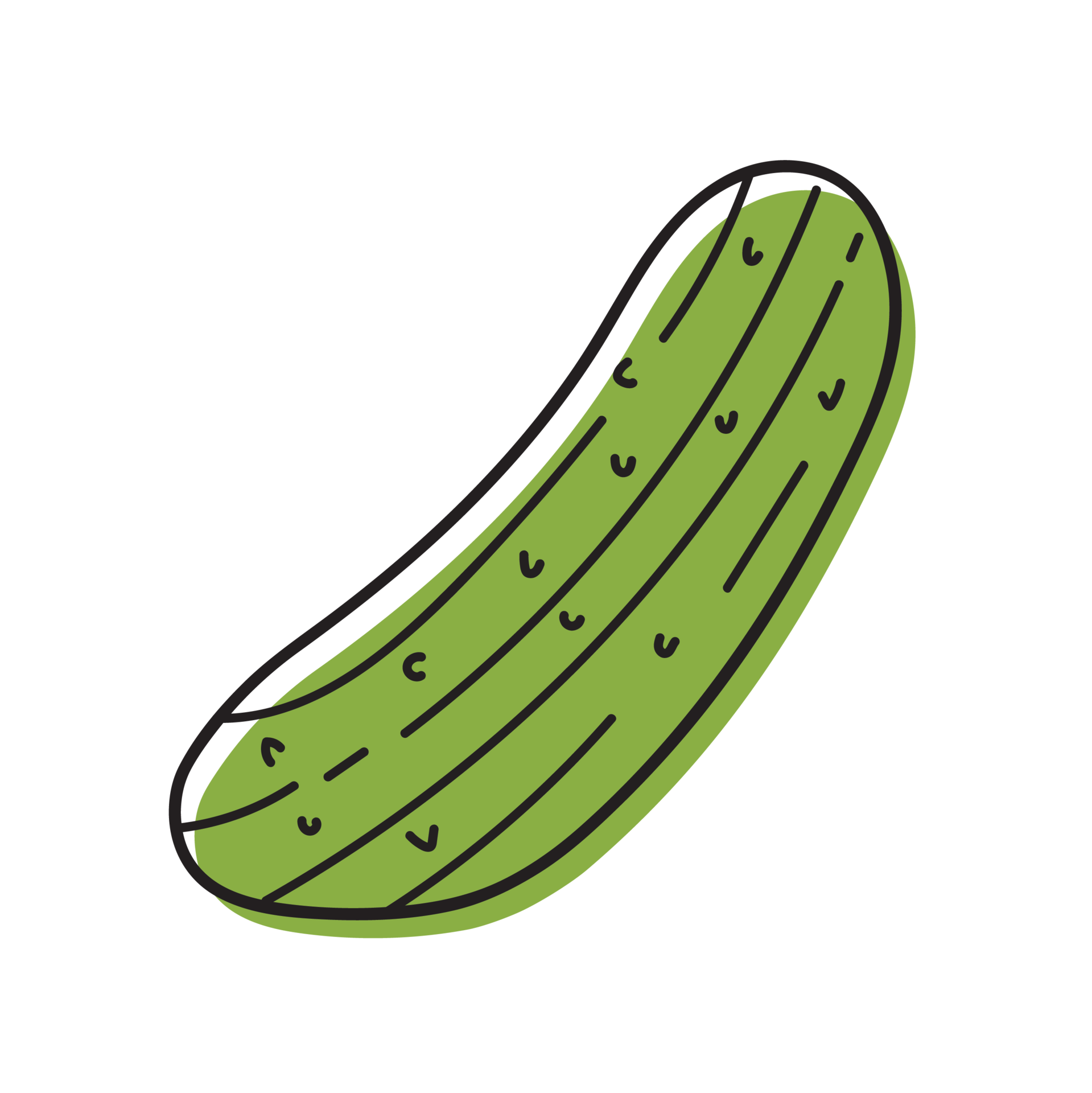 Cucumber Vegetable Outline Illustration 11909958 Png