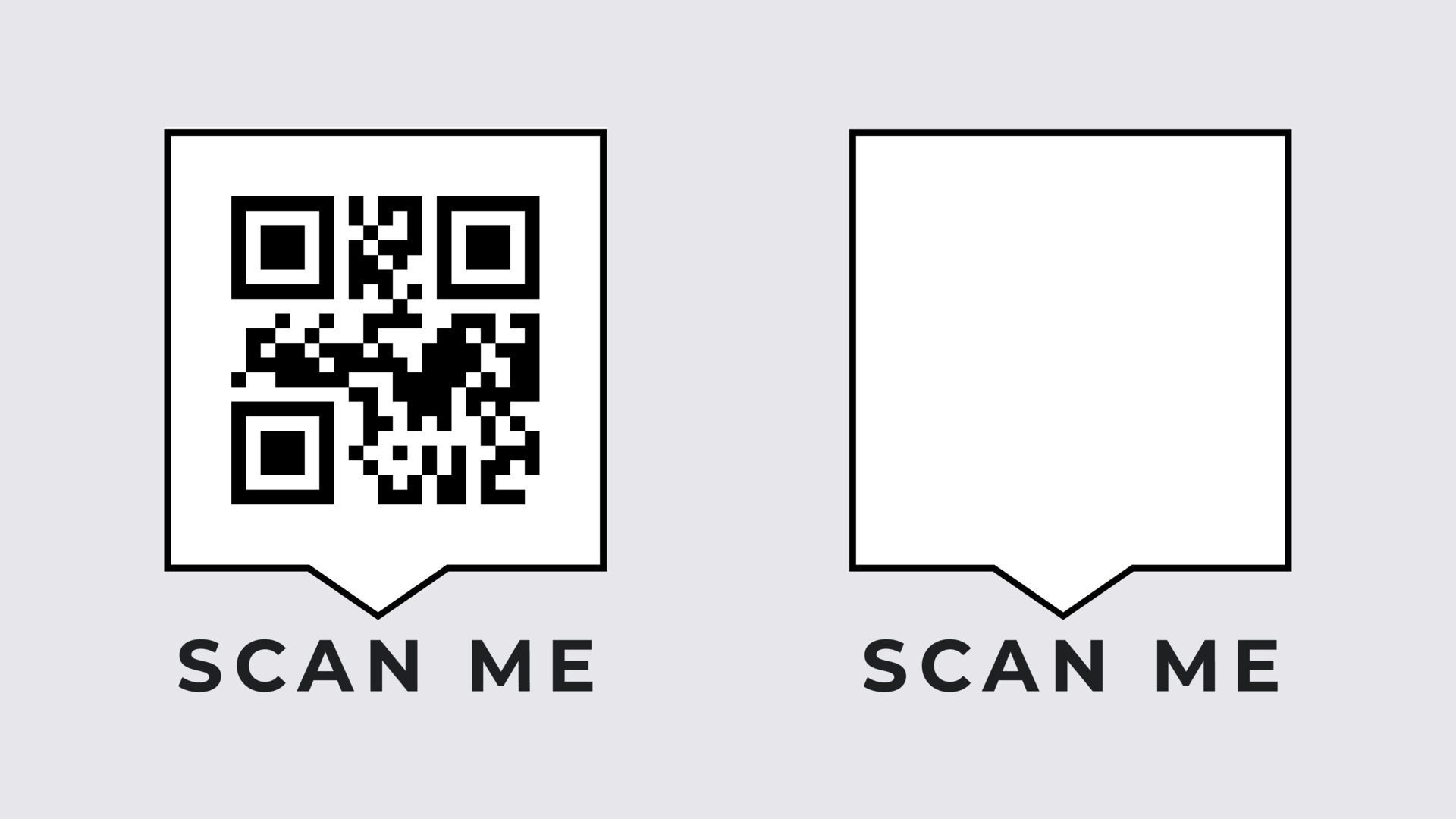 Scan Qr Mobile Banner Empty And Filled Scope Digital Code With