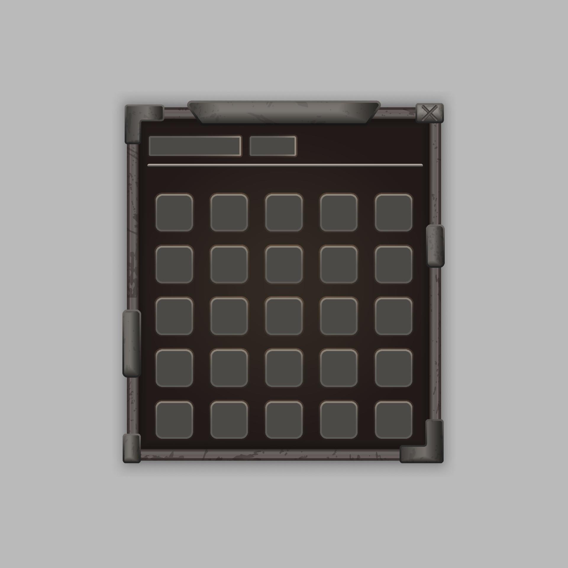 Inventory cells for computer game template 11912457 Vector Art at Vecteezy