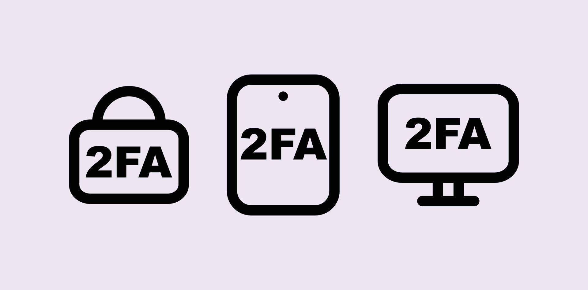 Two Factor Authentication Icon Black Secure User Identification With