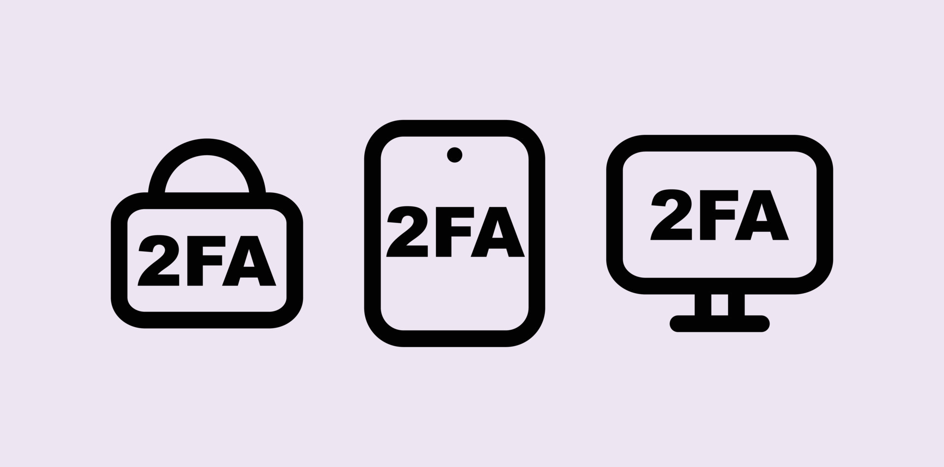 Two Factor Authentication Icon Black Secure User Identification With Password From Various