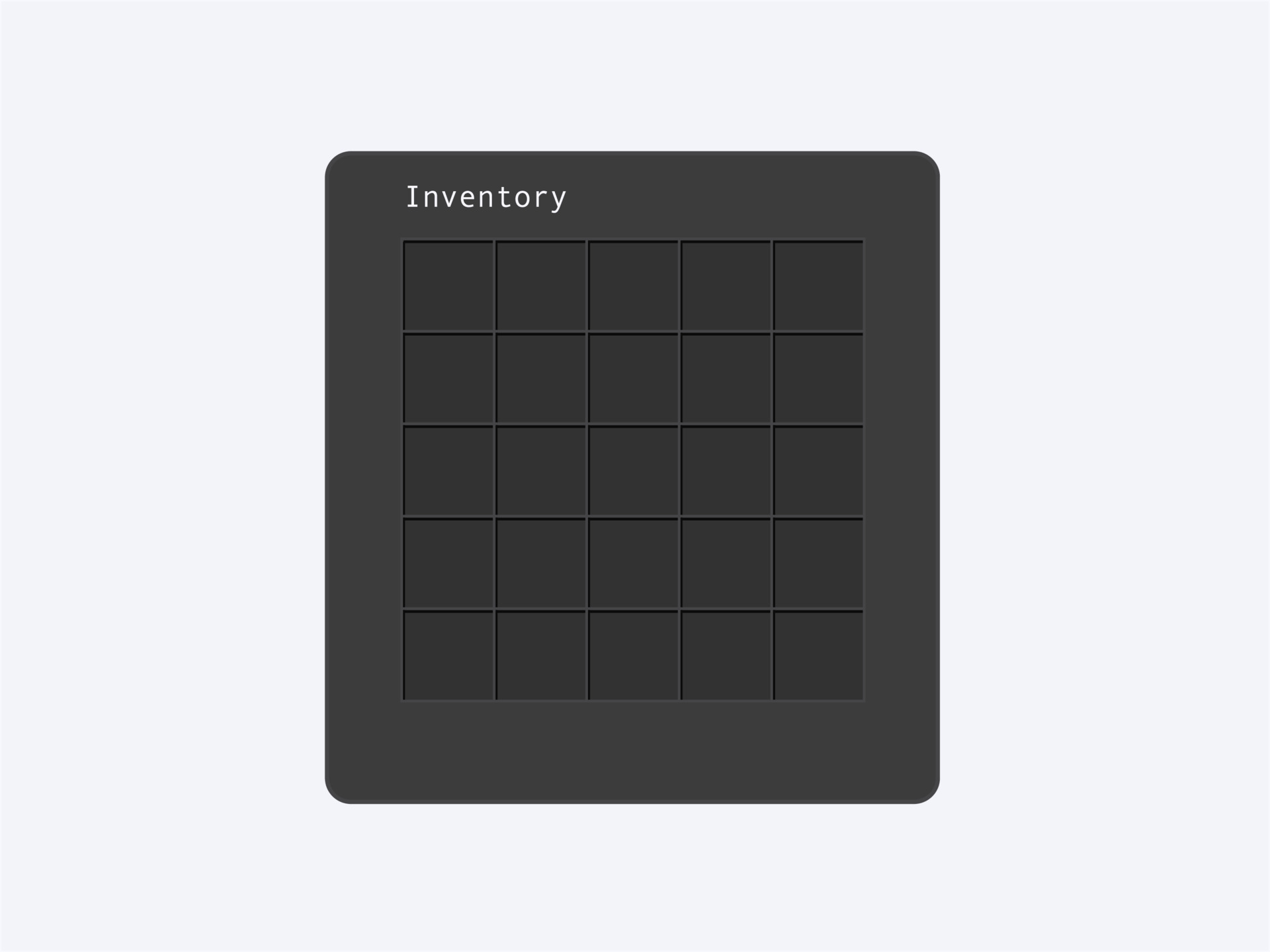 Frame With Cells Inventory For Mobile Games Template User Interface Of