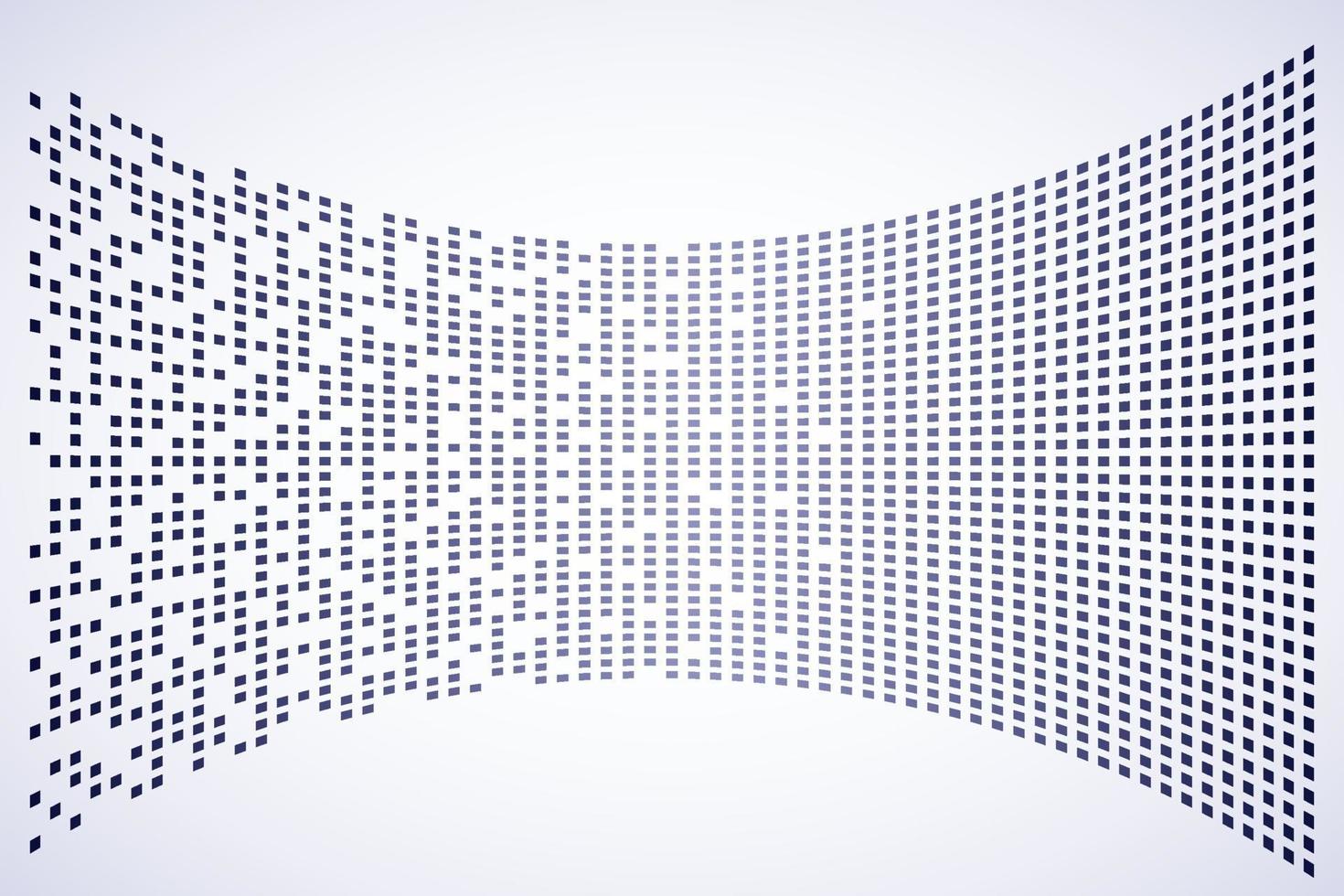 Curved digital data volume. Visualization process of collecting ...