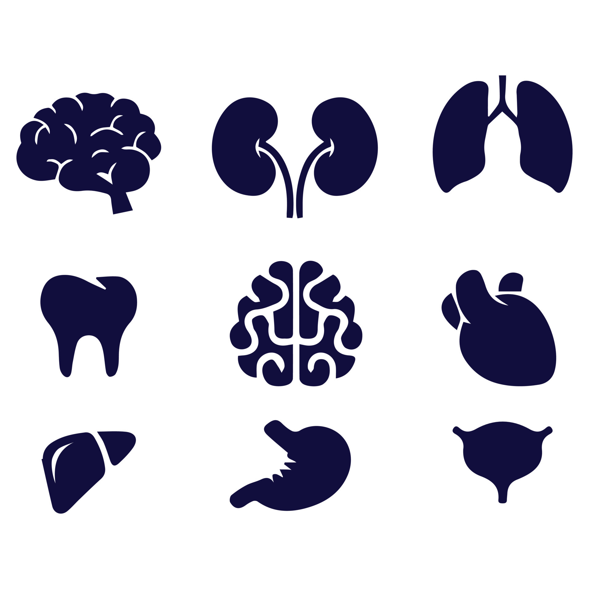 Human Organs Icons Set 11914652 Vector Art At Vecteezy