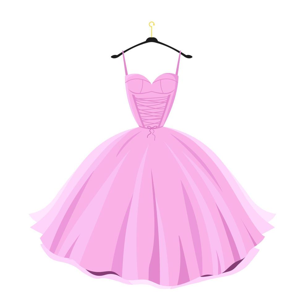 Pink Party Dress On Hanger 11914991 Vector Art At Vecteezy