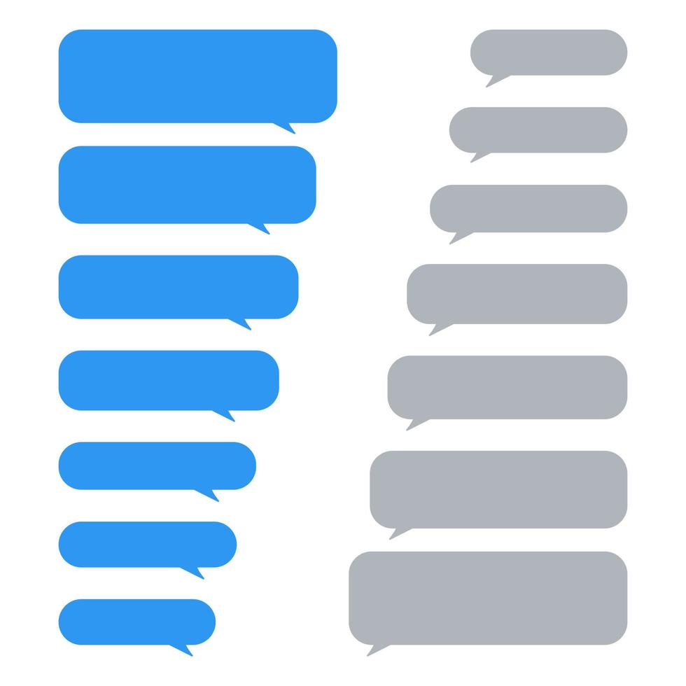 Chat speech bubbles collection set. message bubbles. vector ...