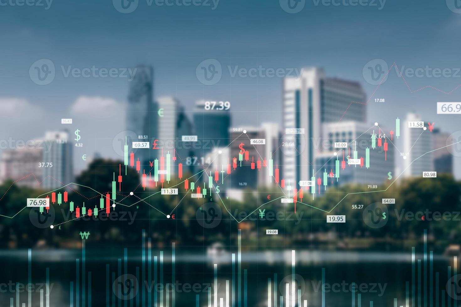 Stock Market Growth Charts and Global Economy, Business and finance ...