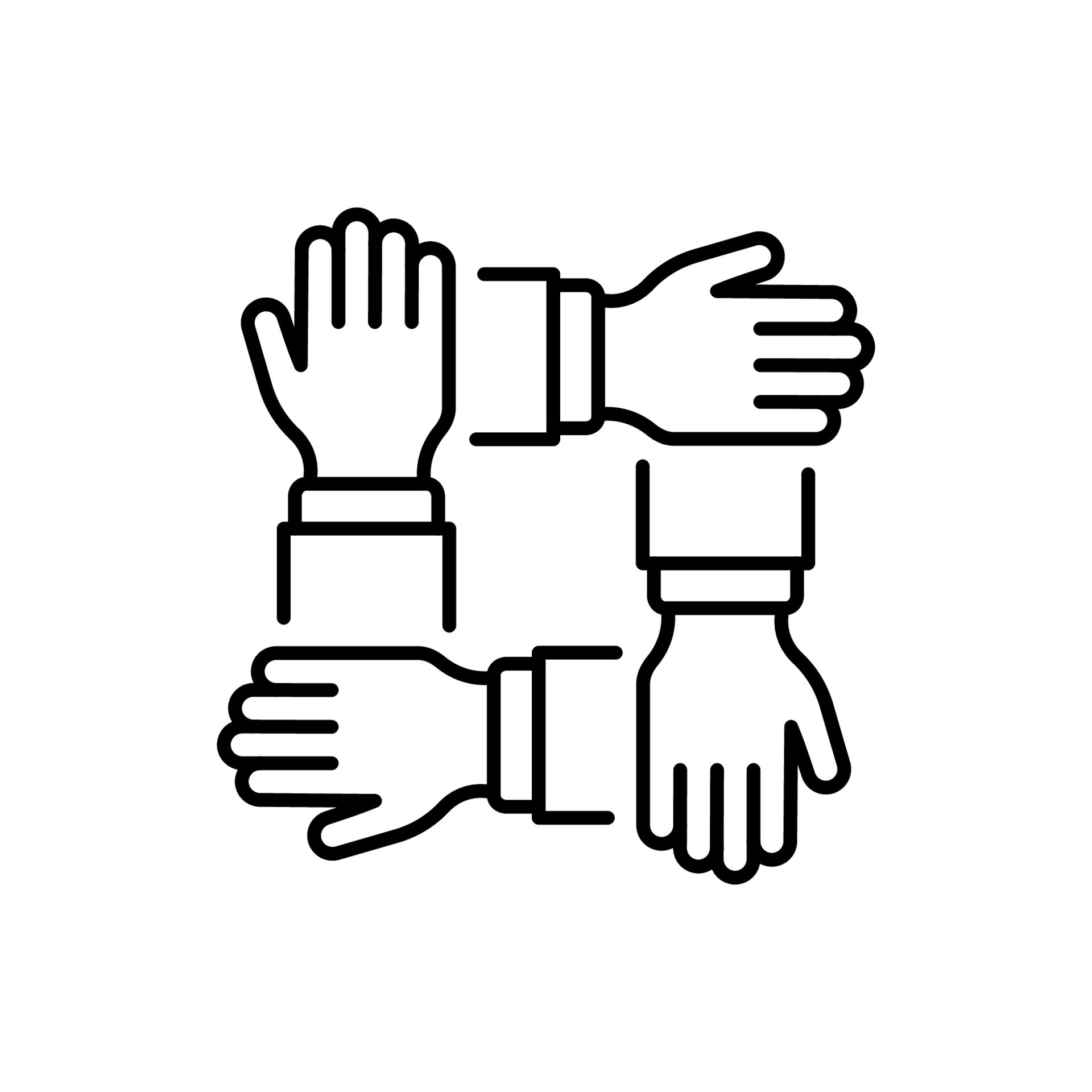 pictograma lineal de trabajo en equipo de grupo de colaboración. icono ... pictograma lineal de trabajo en equipo de grupo de colaboración. icono ...