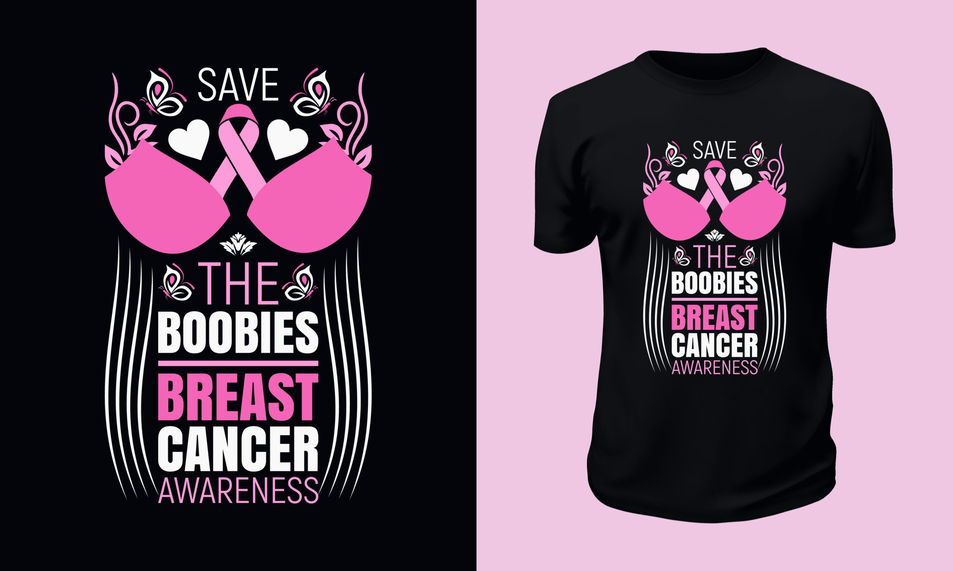 Breast Cancer Awareness T Shirt Design 11935478 Vector Art At Vecteezy