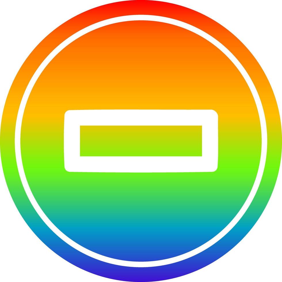 subtraction symbol circular in rainbow spectrum 11937555 Vector Art at ...