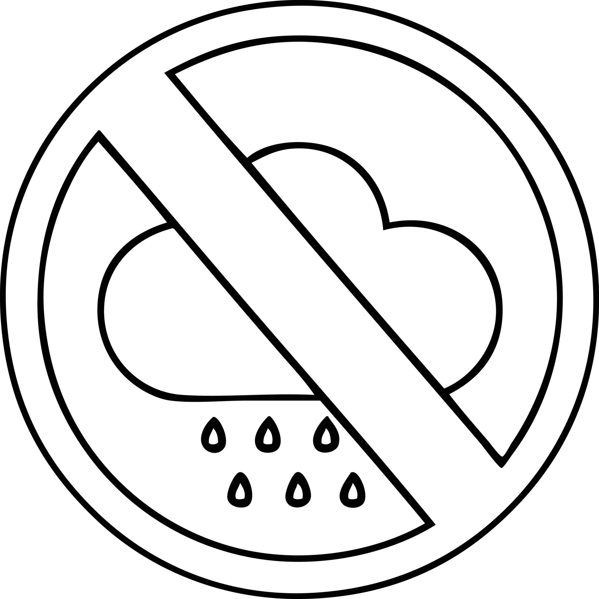 dibujos animados de dibujo de líneas no se permite la lluvia 11938094 Vector en Vecteezy