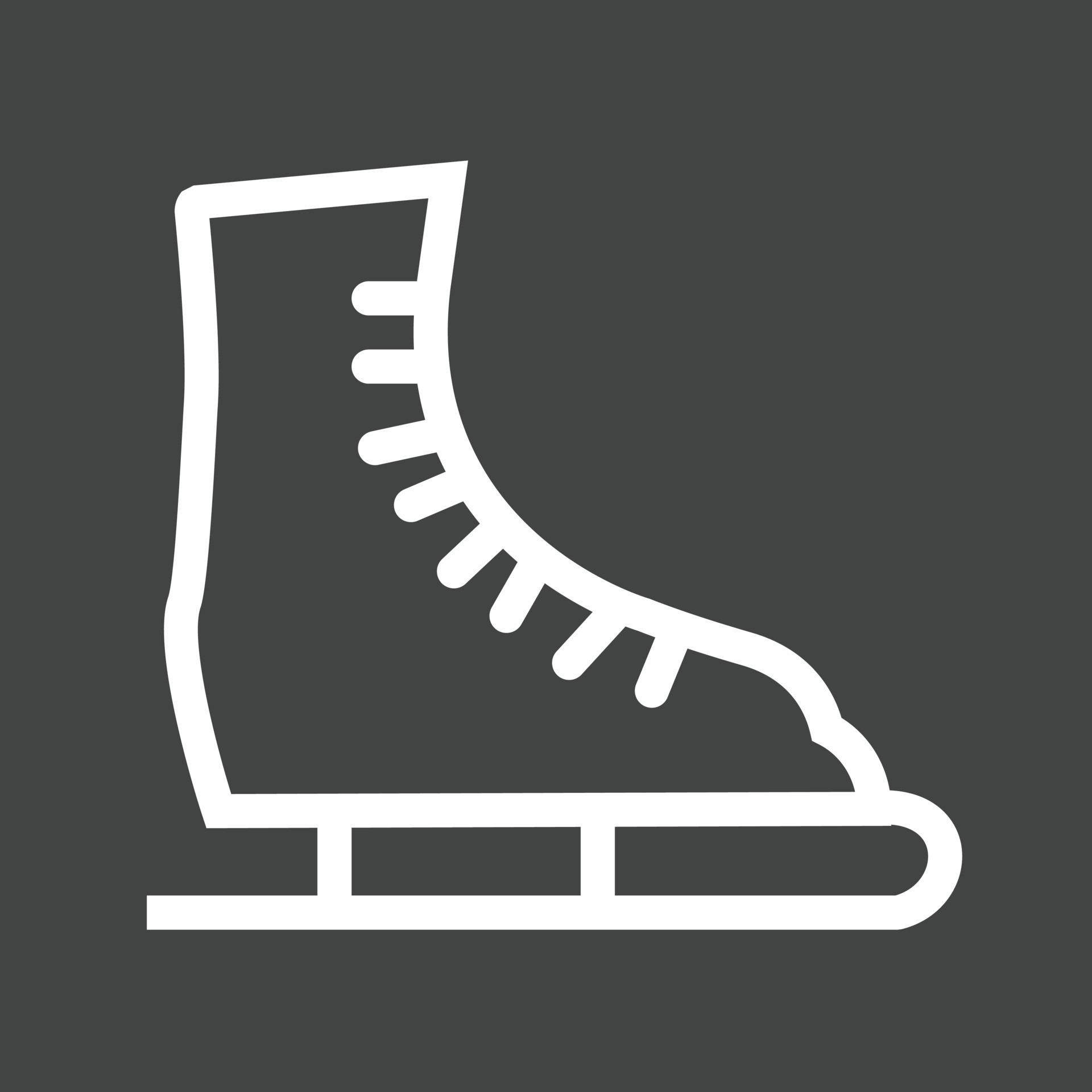Ice Skating Shoe Line Inverted Icon 11945812 Vector Art At Vecteezy