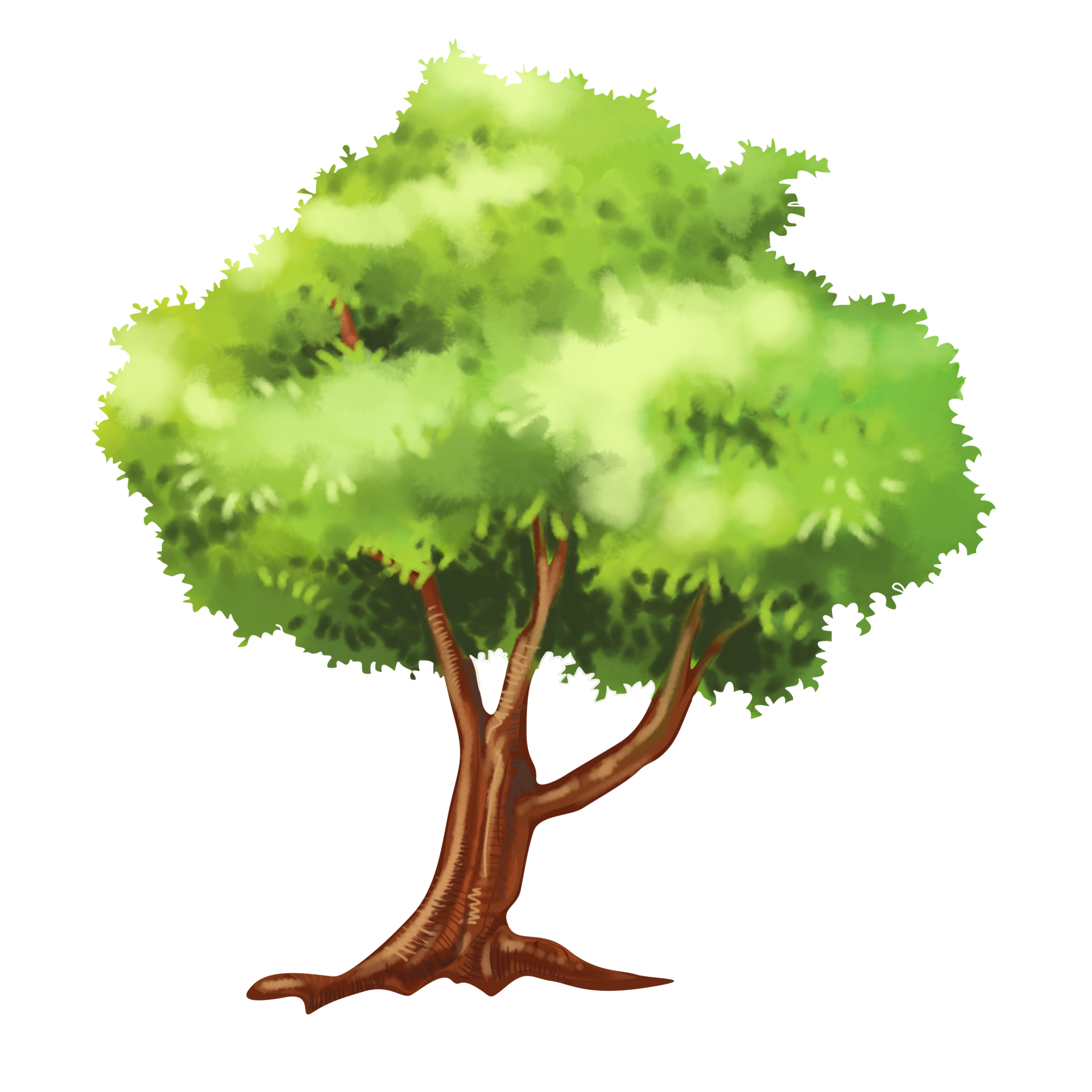 tree cartoon in painting style 11947514 PNG