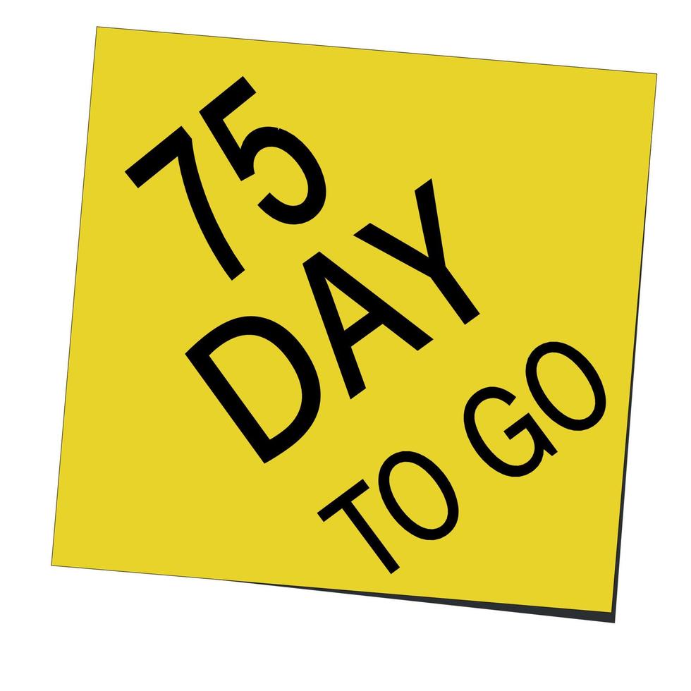 75 Day To Go Label Vector Illustration 11947627 Vector Art At Vecteezy