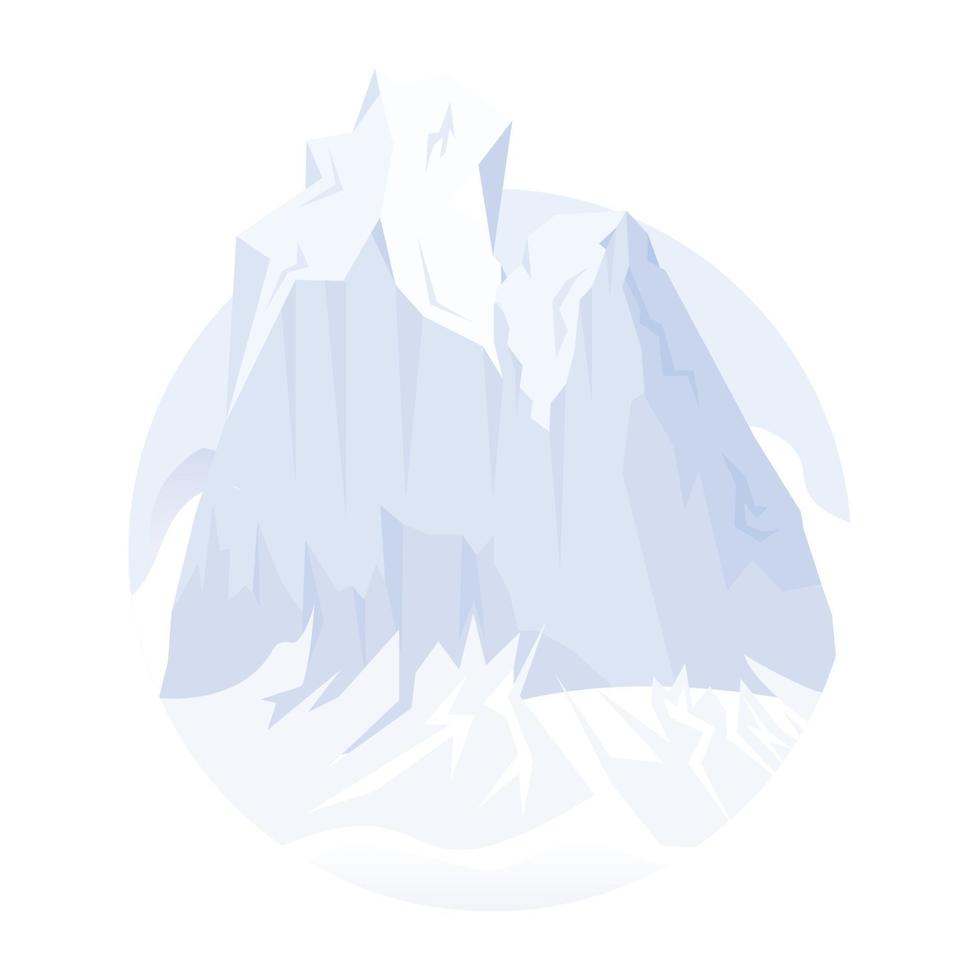 A flat illustration of glacier 11948293 Vector Art at Vecteezy