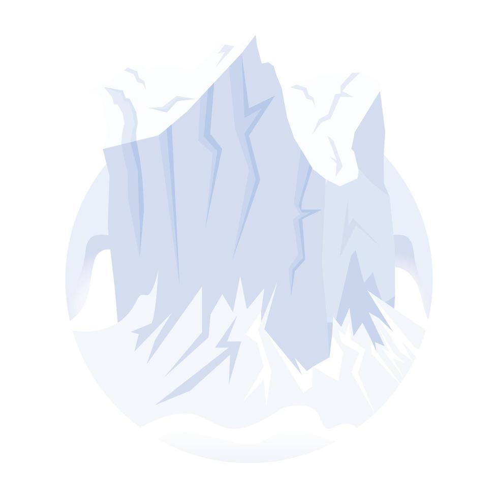 A flat illustration of glacier 11948298 Vector Art at Vecteezy