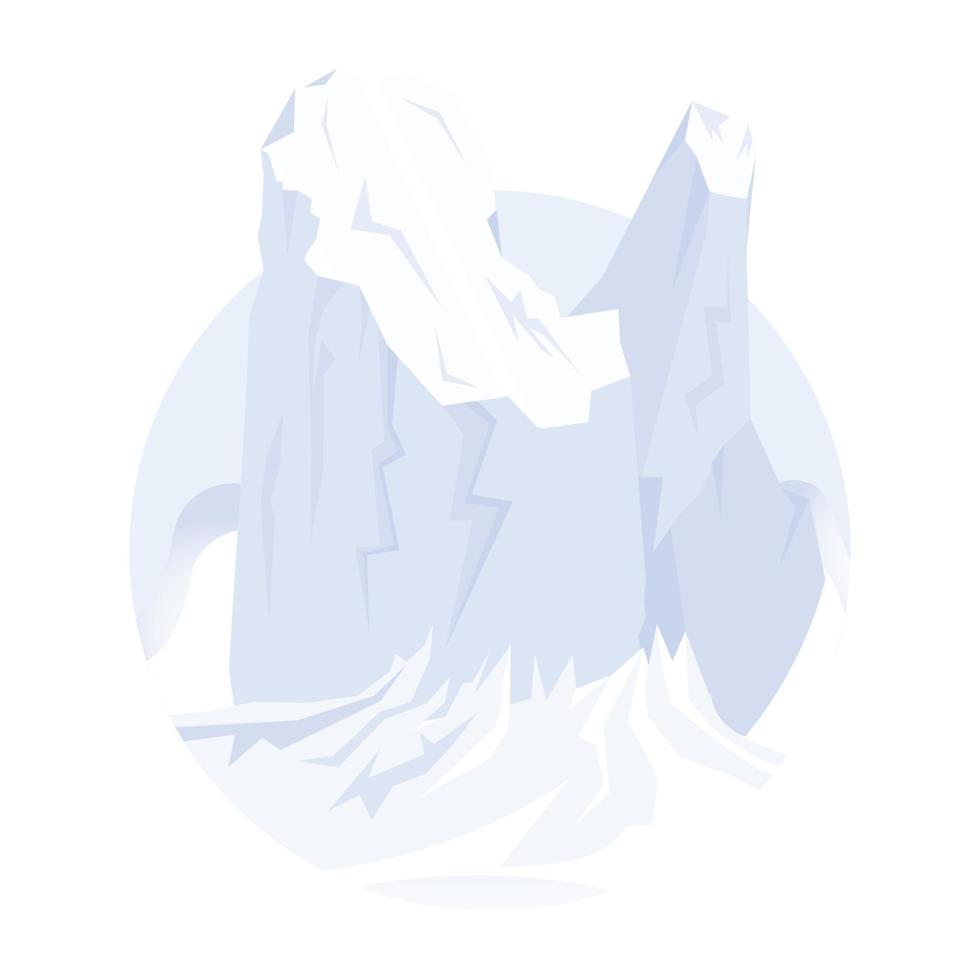 A flat illustration of glacier 11948300 Vector Art at Vecteezy