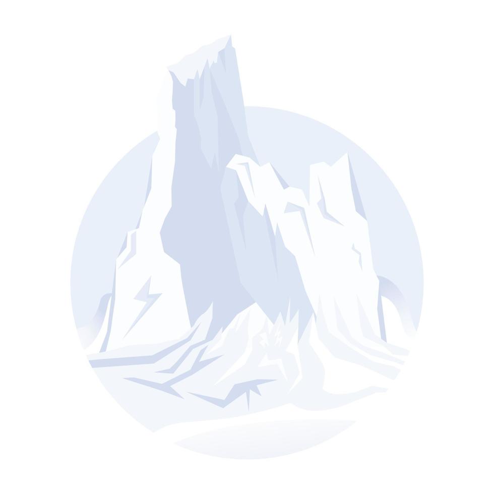 A flat illustration of glacier 11948308 Vector Art at Vecteezy